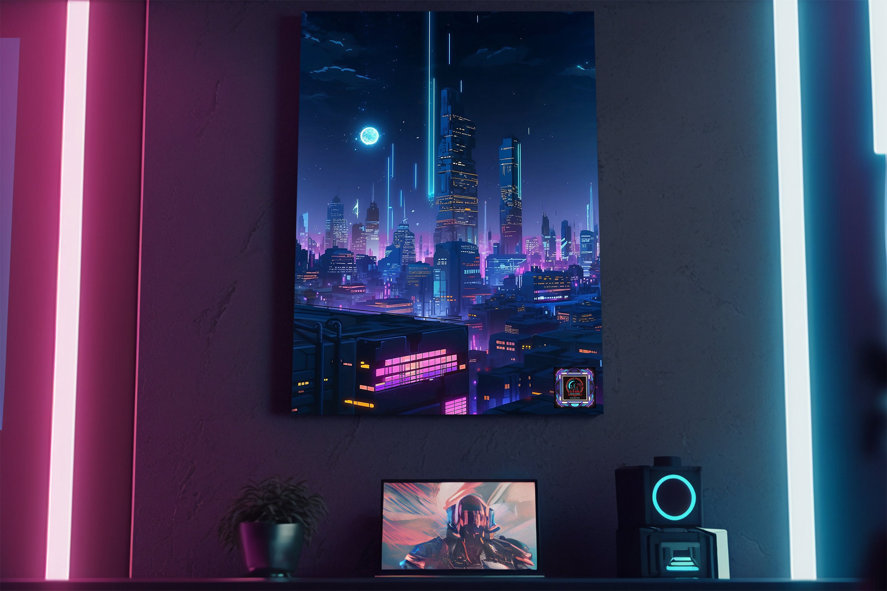 Poster Art Cyberpunk Digital Download Collectible technotopia Series ...