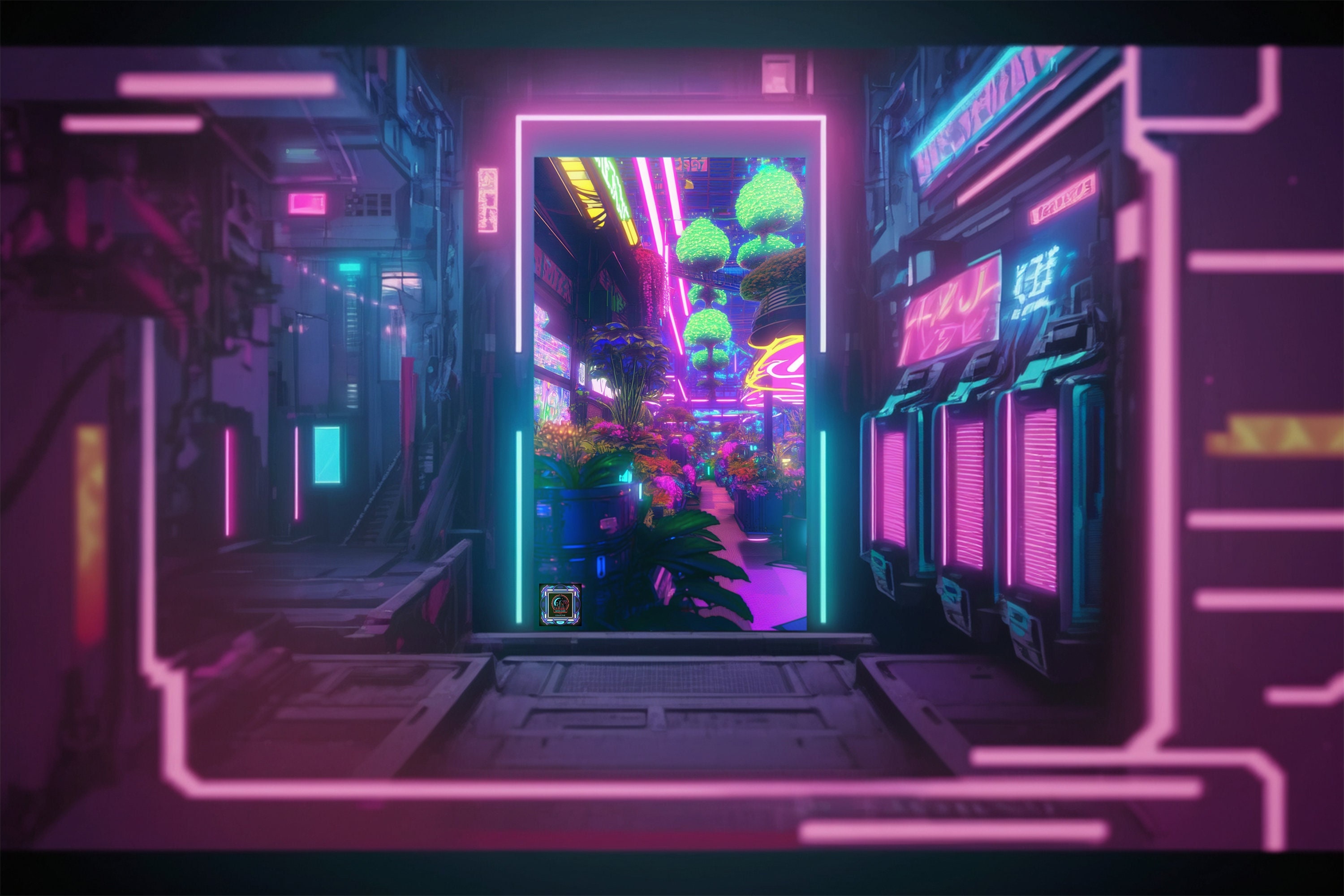 Poster Art Cyberpunk Digital Download Collectible || "electric Eden ...