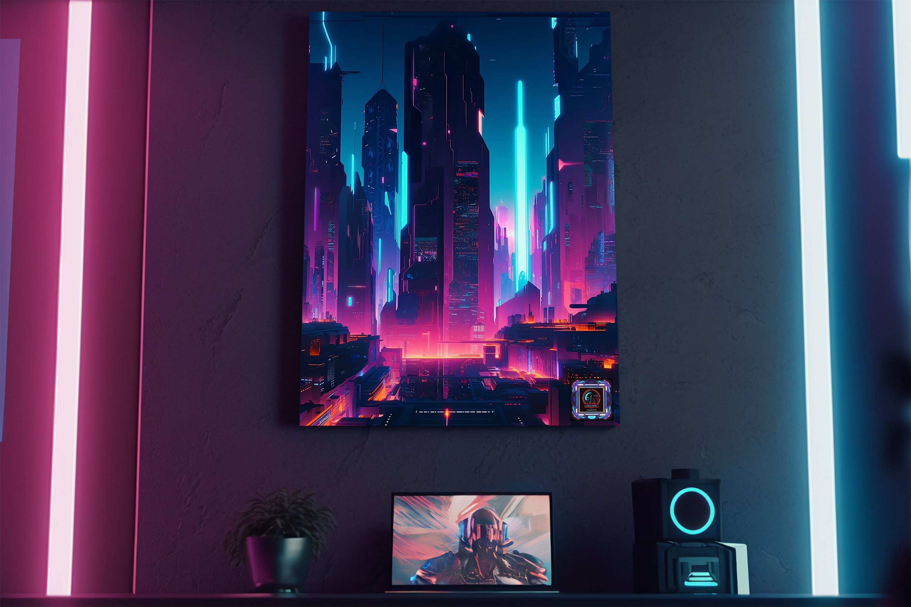 Poster Art Cyberpunk Digital Download Collectible technotopia Series ...