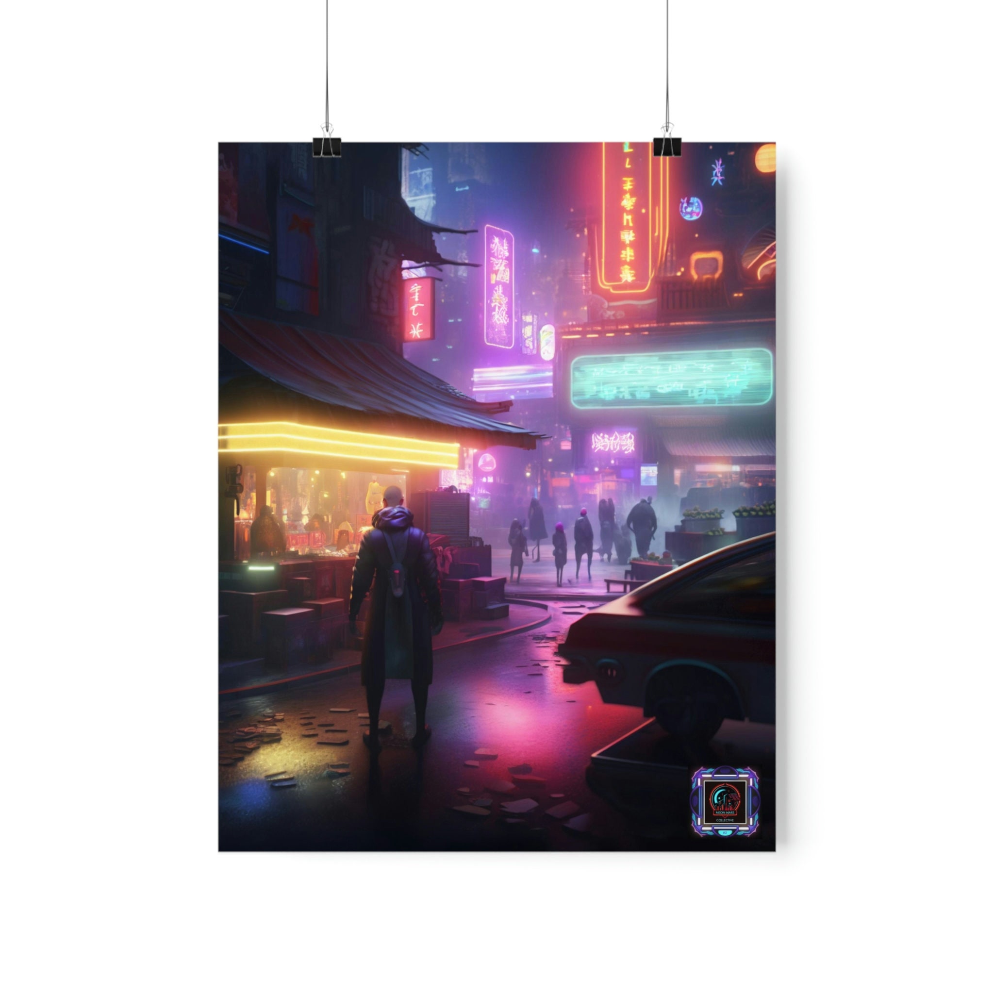 Premium Matte Vertical Posters Cyberpunk Collectible Poster Art neon ...
