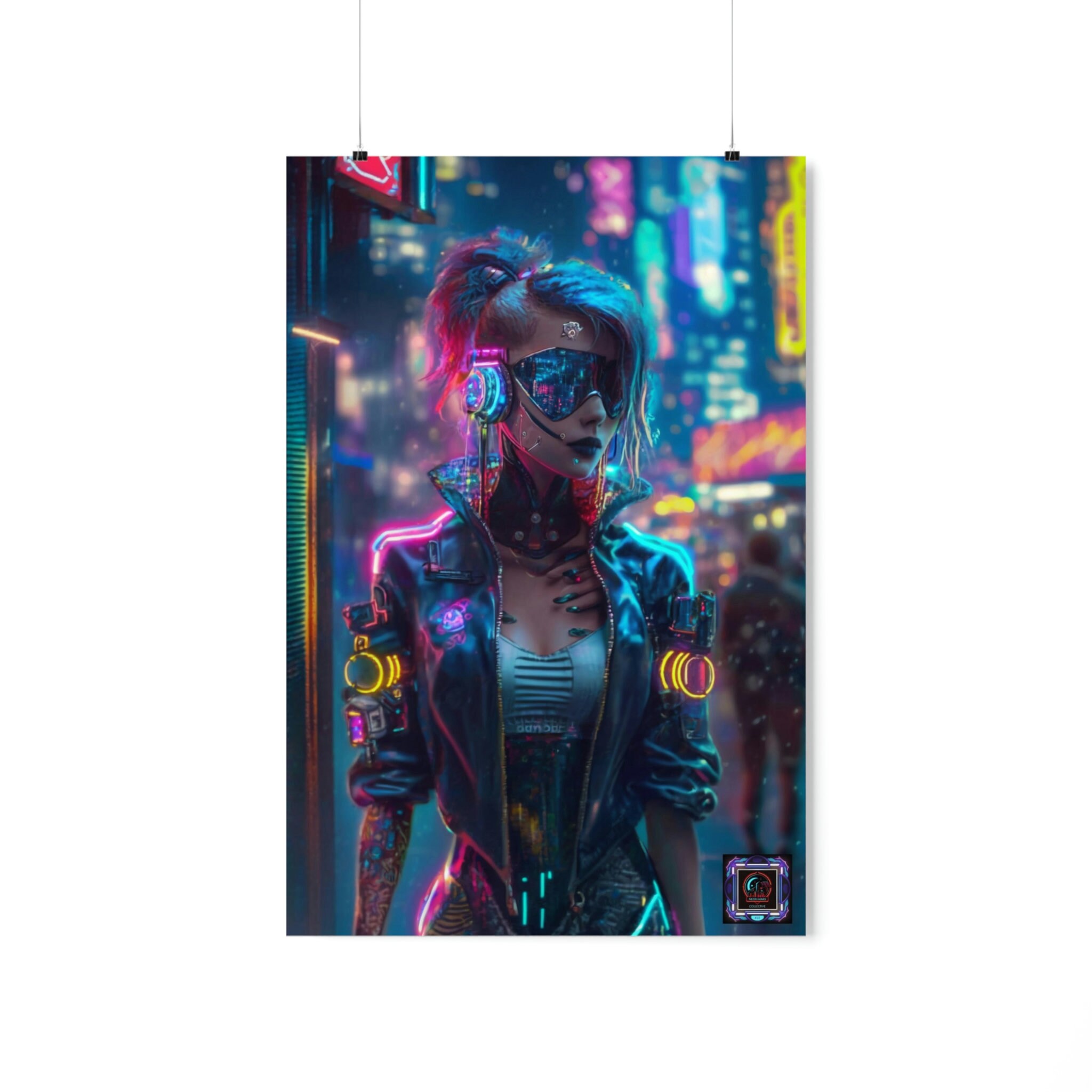 Premium Matte Vertical Posters Cyberpunk Collectible Poster Art future ...
