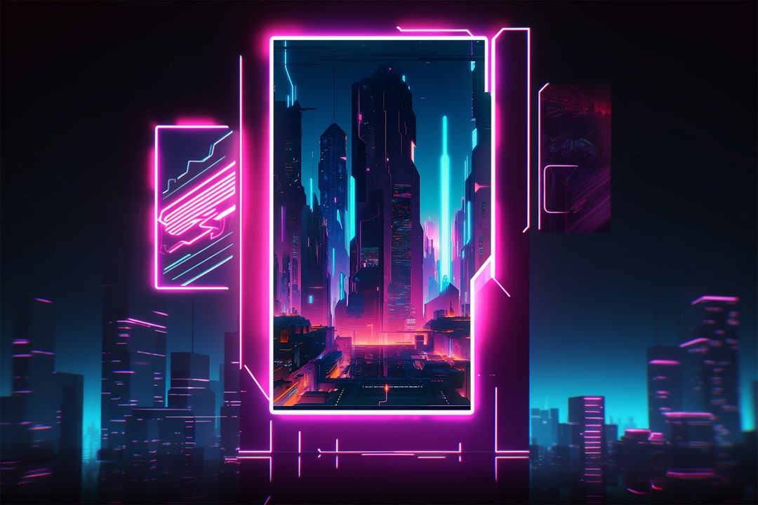 Poster Art Cyberpunk Digital Download Collectible || "technotopia ...