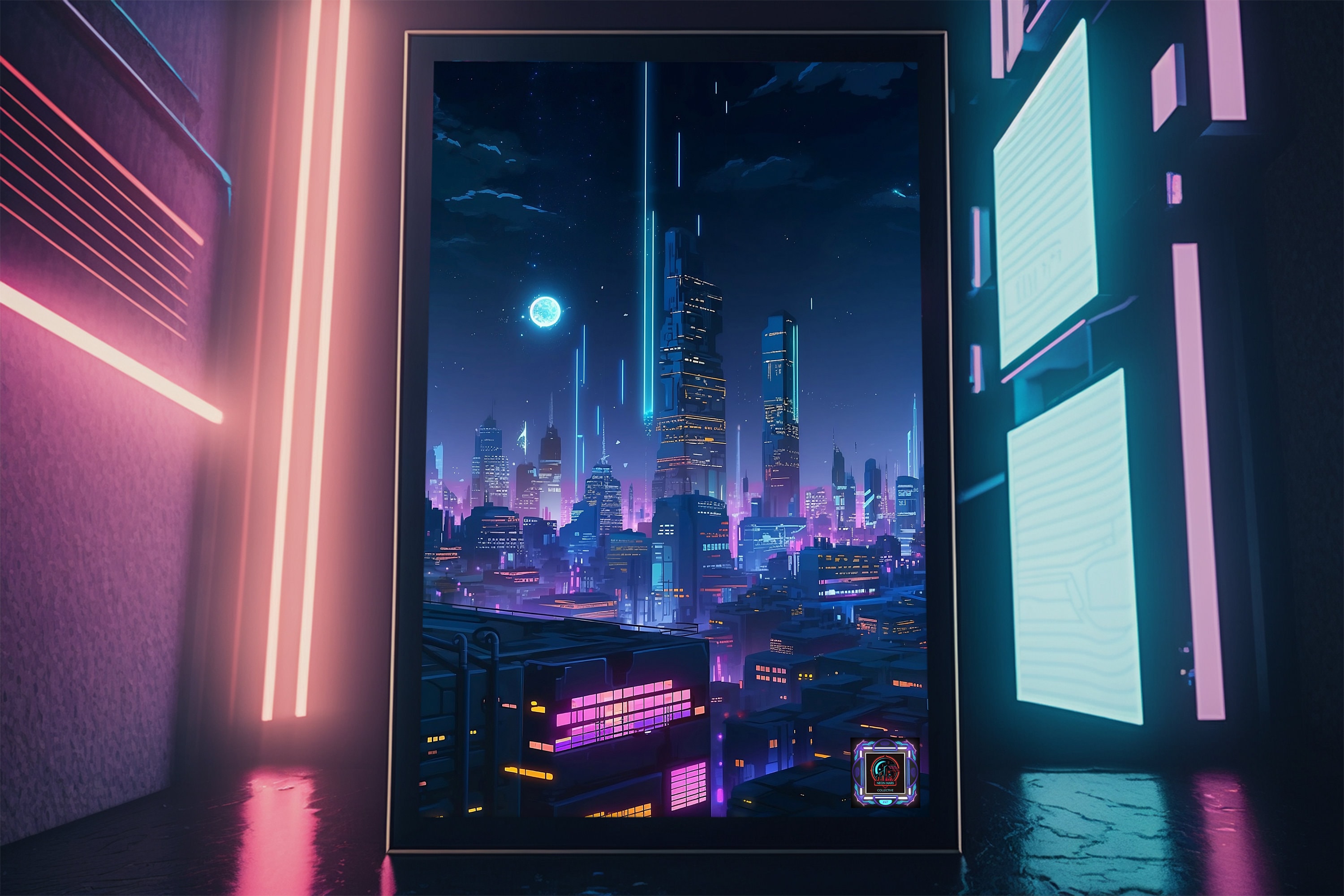 Poster Art Cyberpunk Digital Download Collectible technotopia Series ...