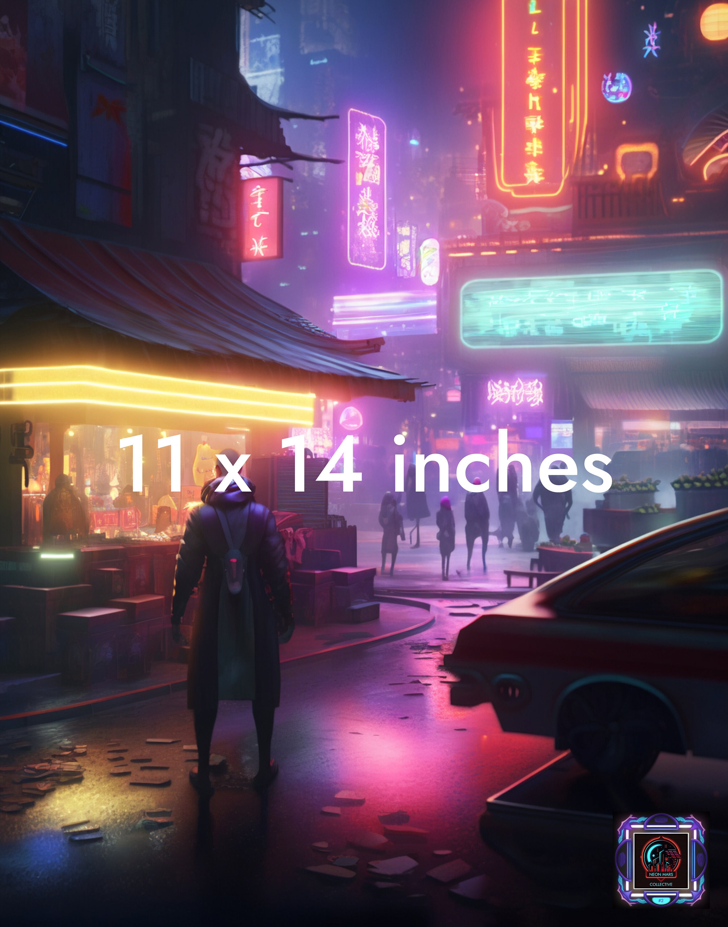 Poster Art Cyberpunk Digital Download Collectible neon Nights Series ...