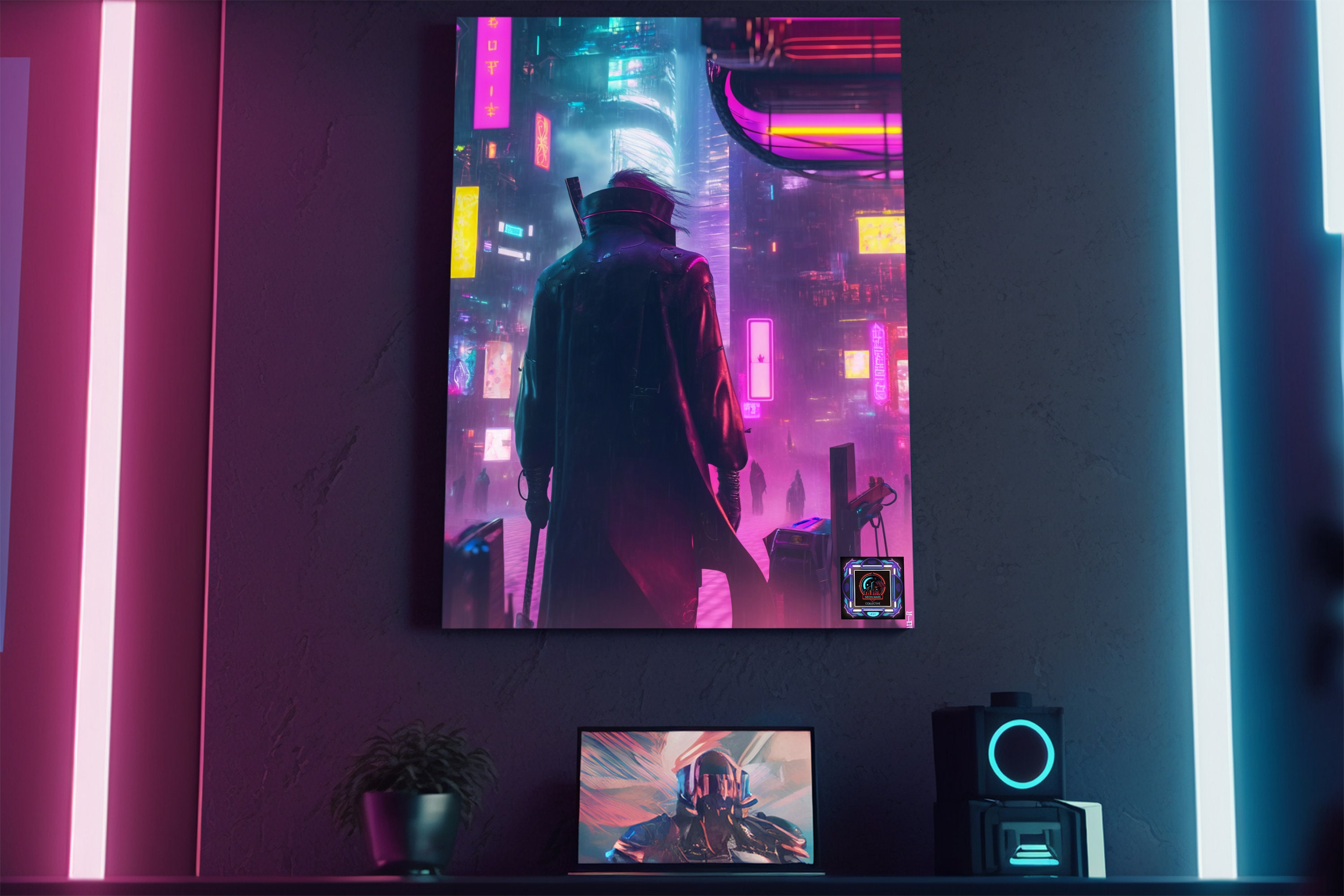 Poster Art Cyberpunk Digital Download Collectible future Humanity Ii ...