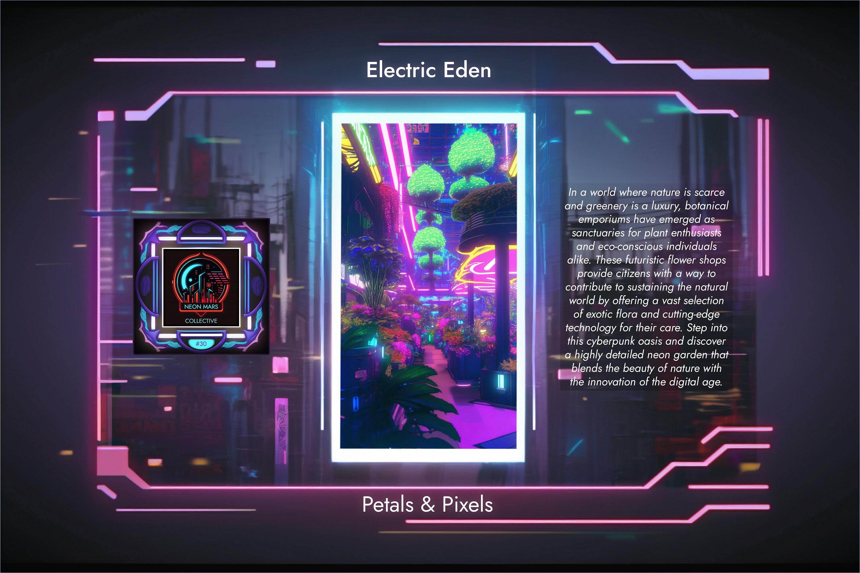 Poster Art Cyberpunk Digital Download Collectible || "electric Eden ...