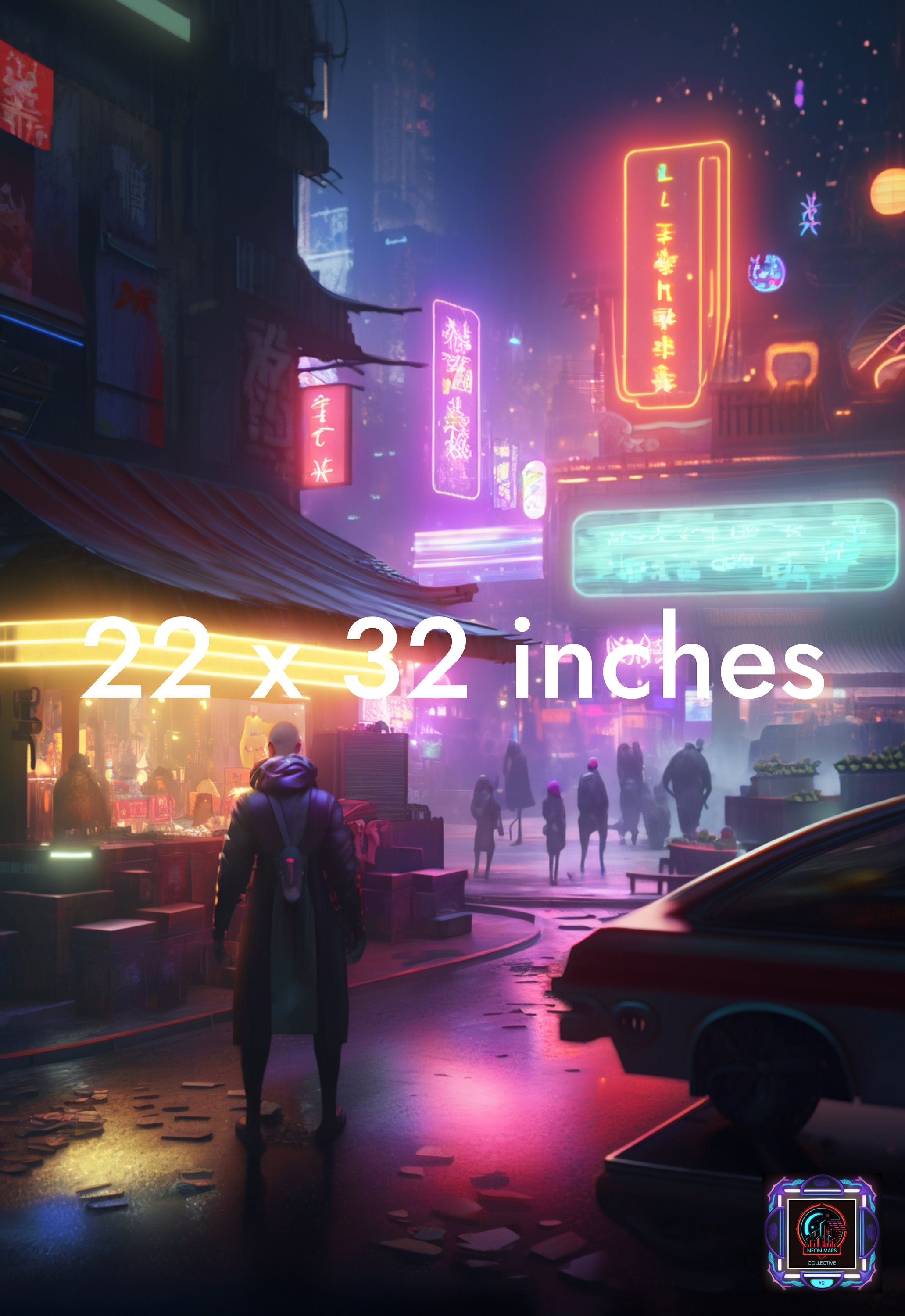 Poster Art Cyberpunk Digital Download Collectible || "neon Nights ...