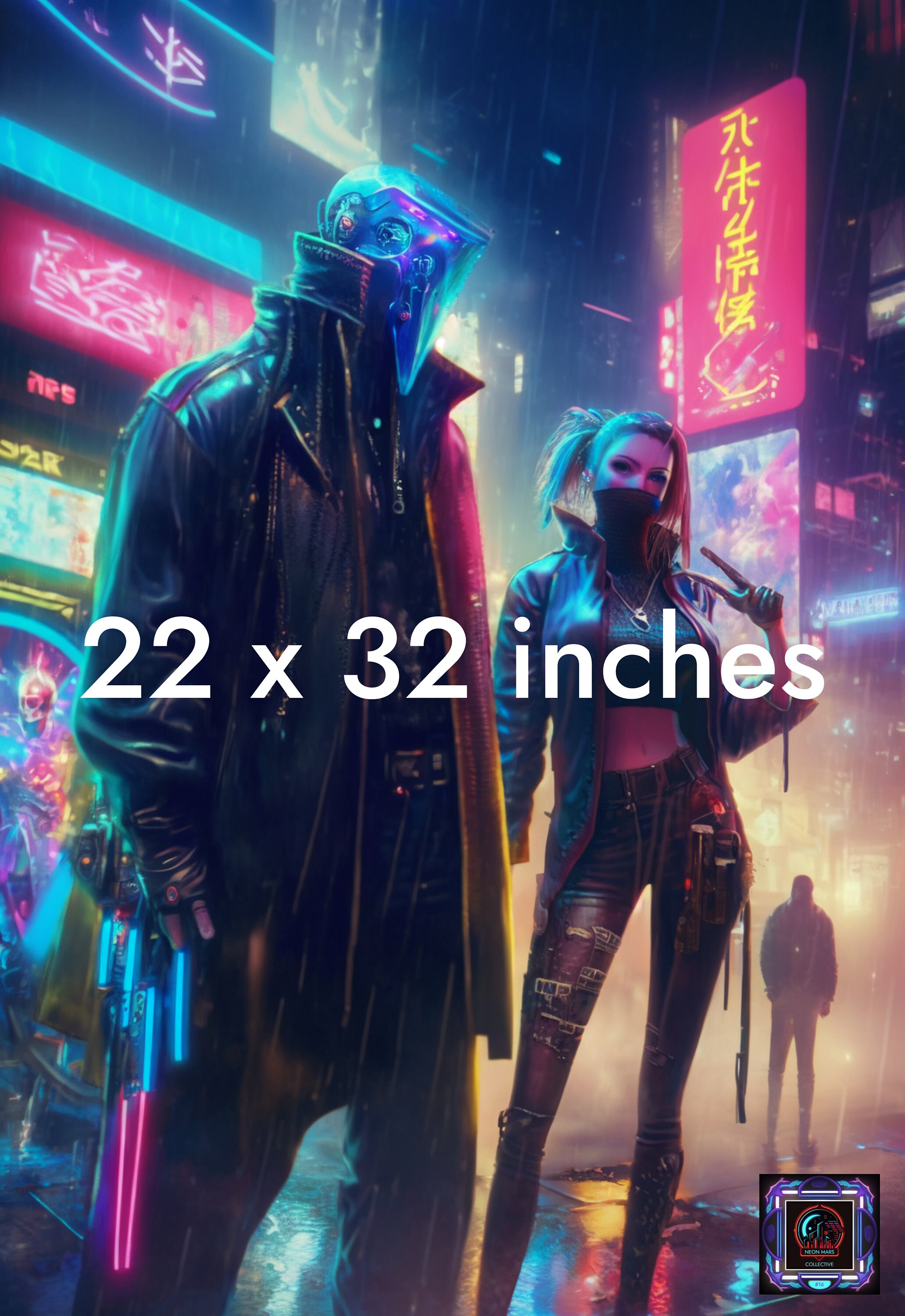Poster Art Cyberpunk Digital Download Collectible future Humanity ...