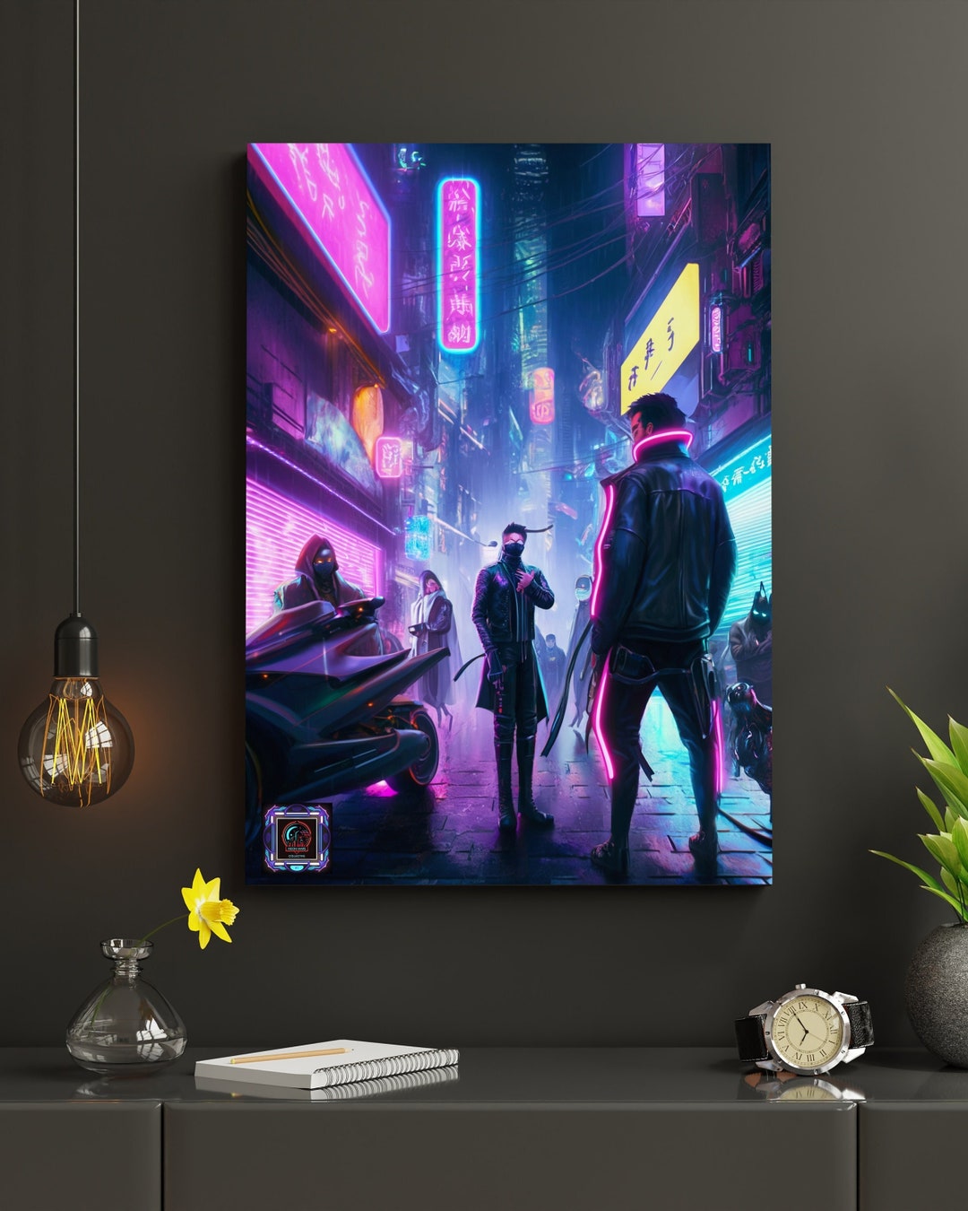 Poster Art Cyberpunk Digital Download Collectible neon Nights Series ...
