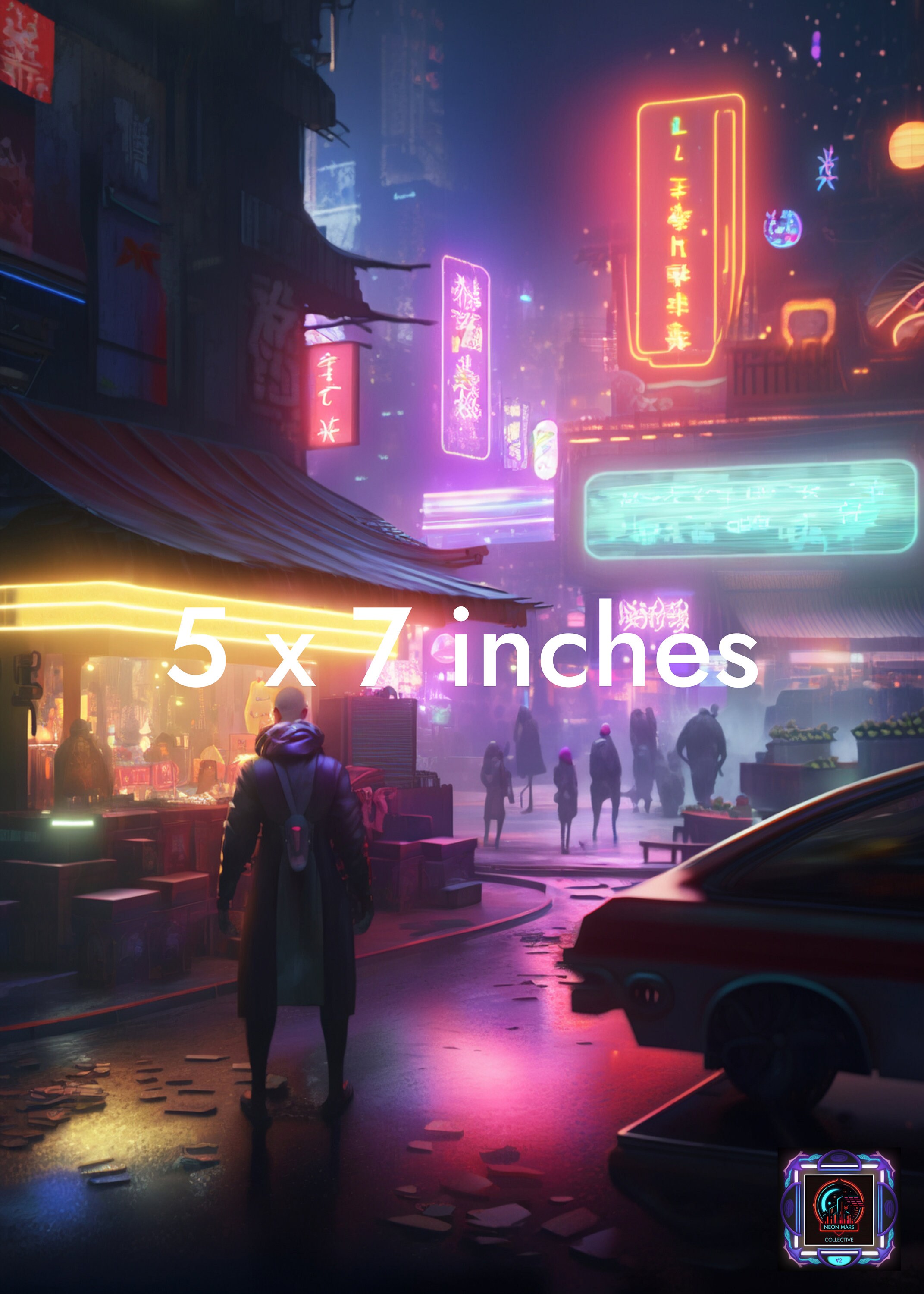 Poster Art Cyberpunk Digital Download Collectible neon Nights Series Neon Mars Collective NMC2 ...