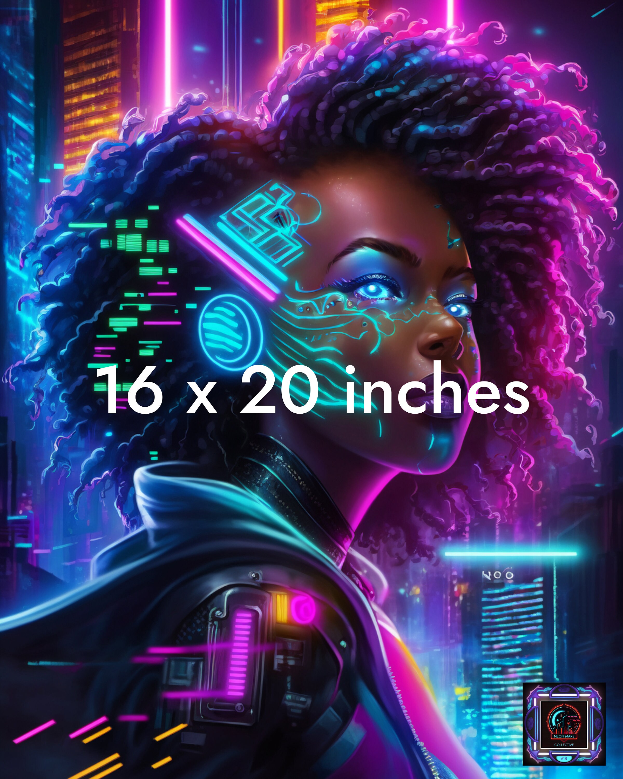 Canvas Gallery Wraps Cyberpunk Collectible Poster Art - Etsy