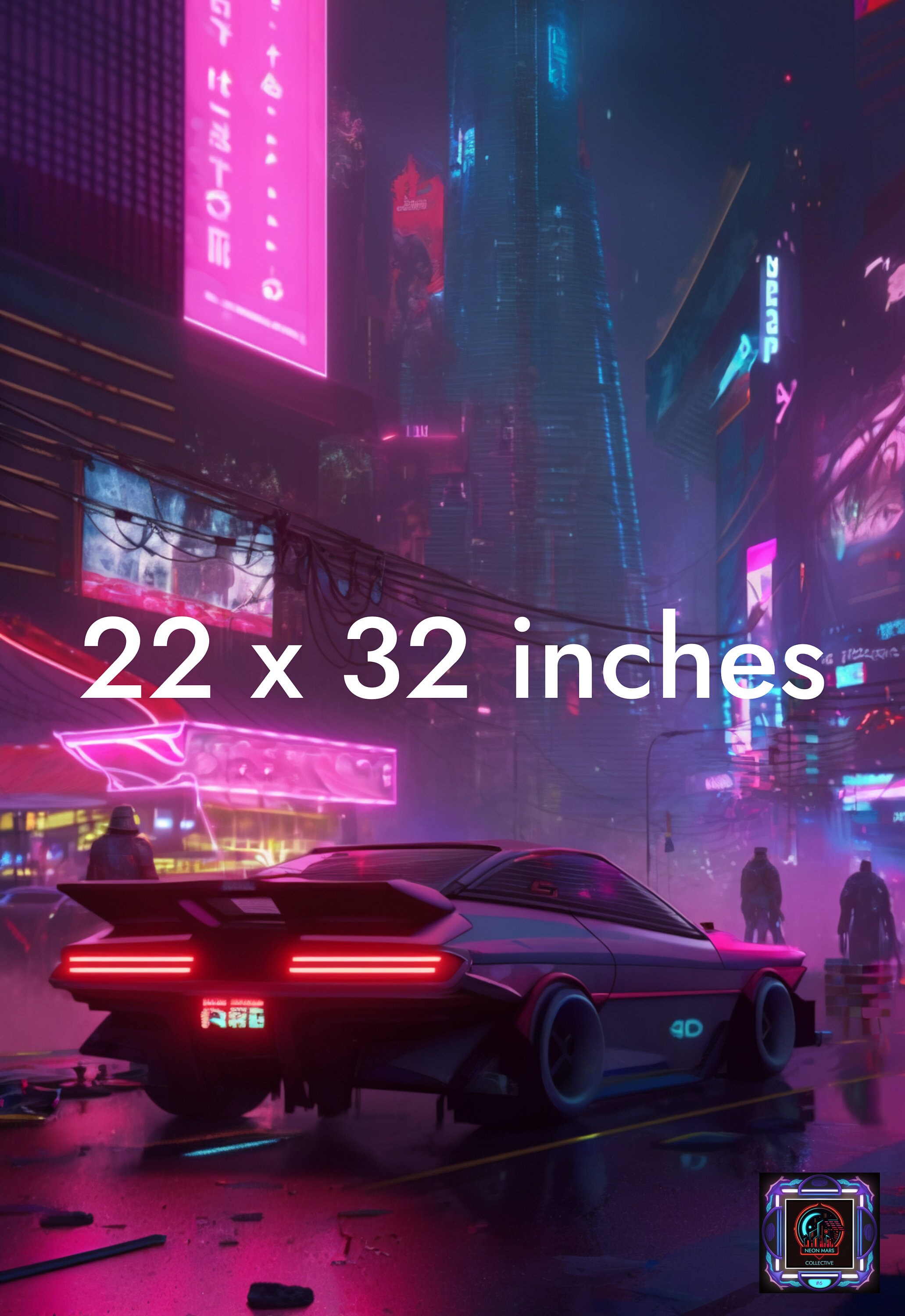 Poster Art Cyberpunk Digital Download Collectible neon Nights Series Neon Mars Collective NMC6 ...