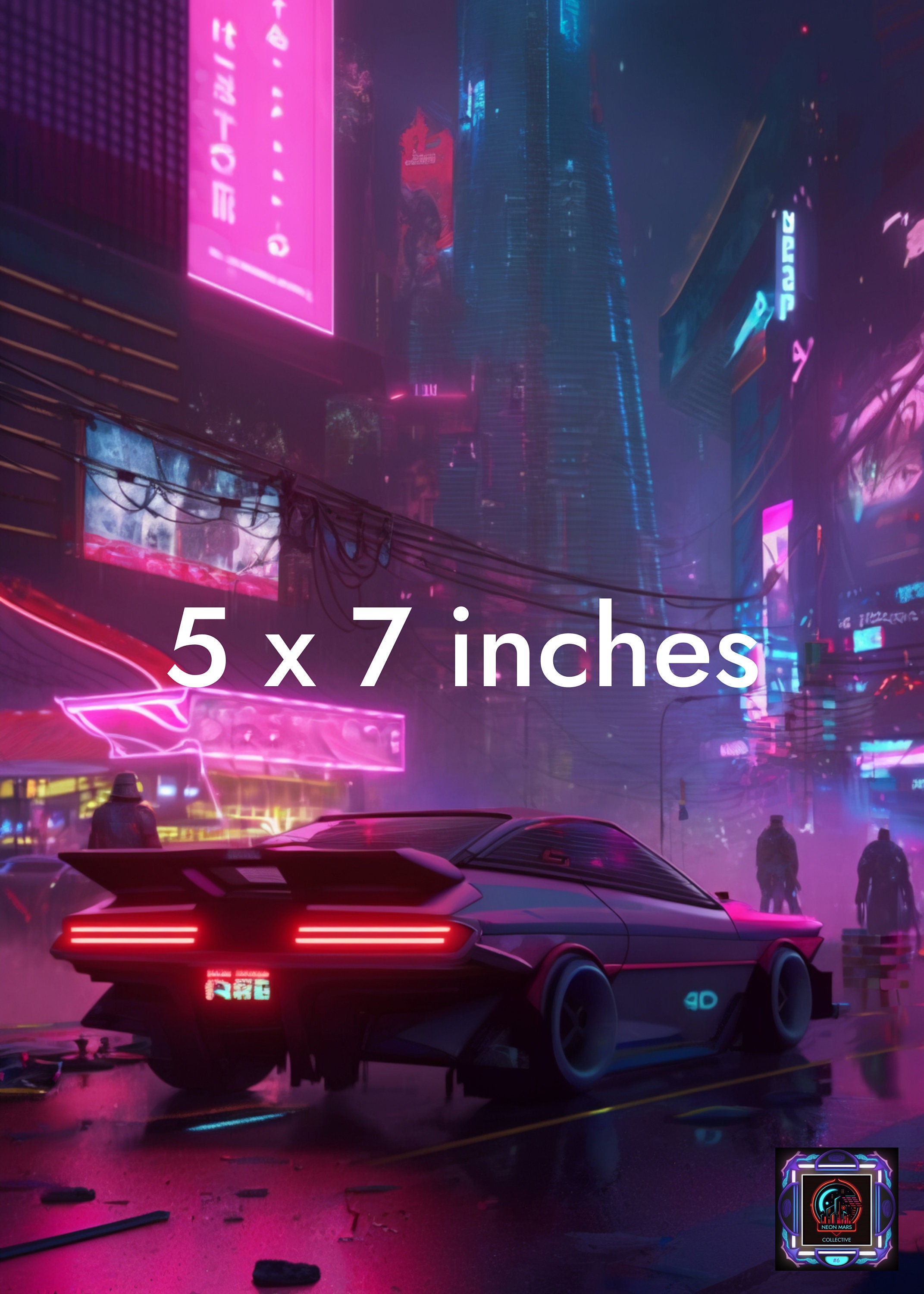 Poster Art Cyberpunk Digital Download Collectible neon Nights Series ...