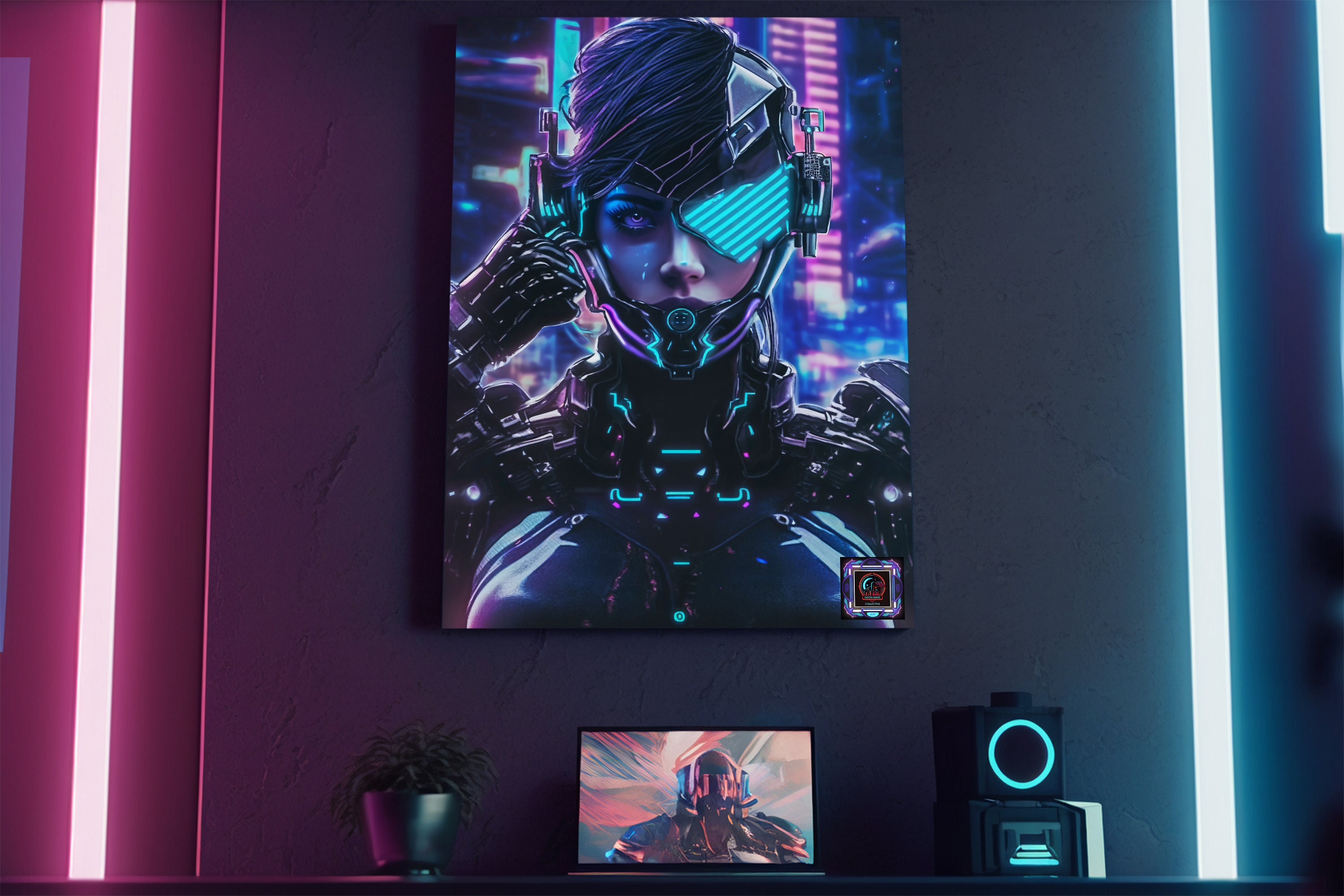 Poster Art Cyberpunk Digital Download Collectible future Humanity Ii ...