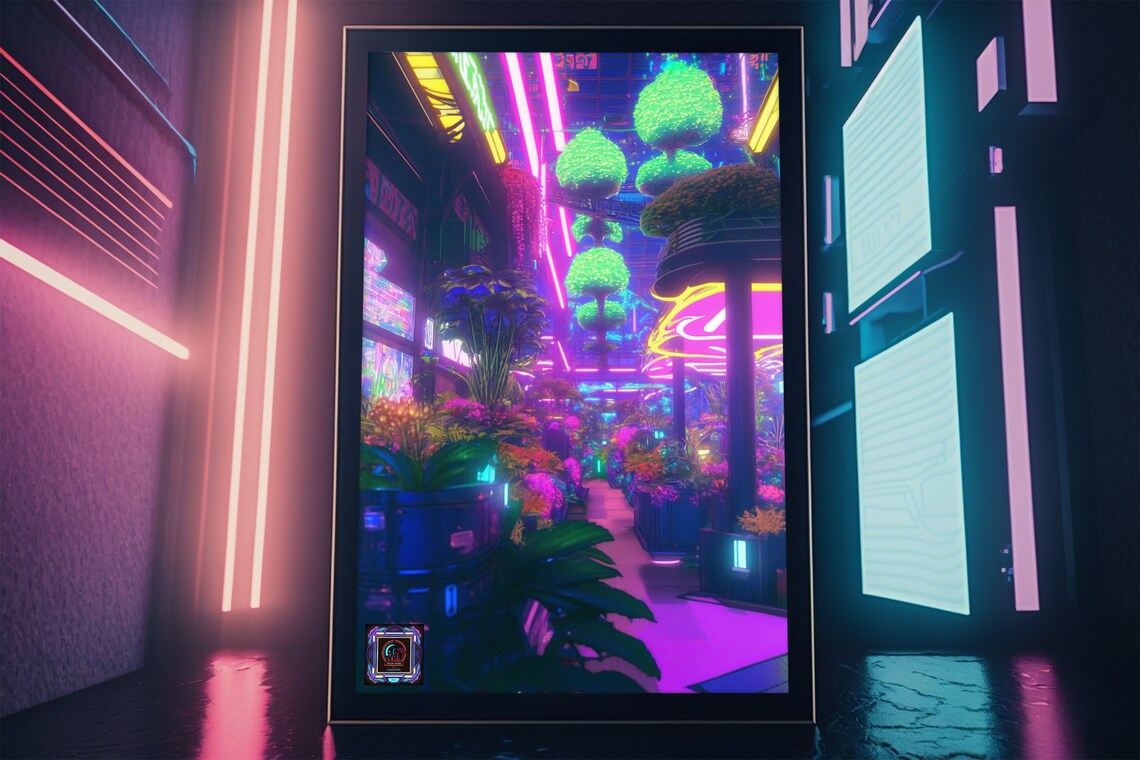 Poster Art Cyberpunk Digital Download Collectible electric Eden Series ...