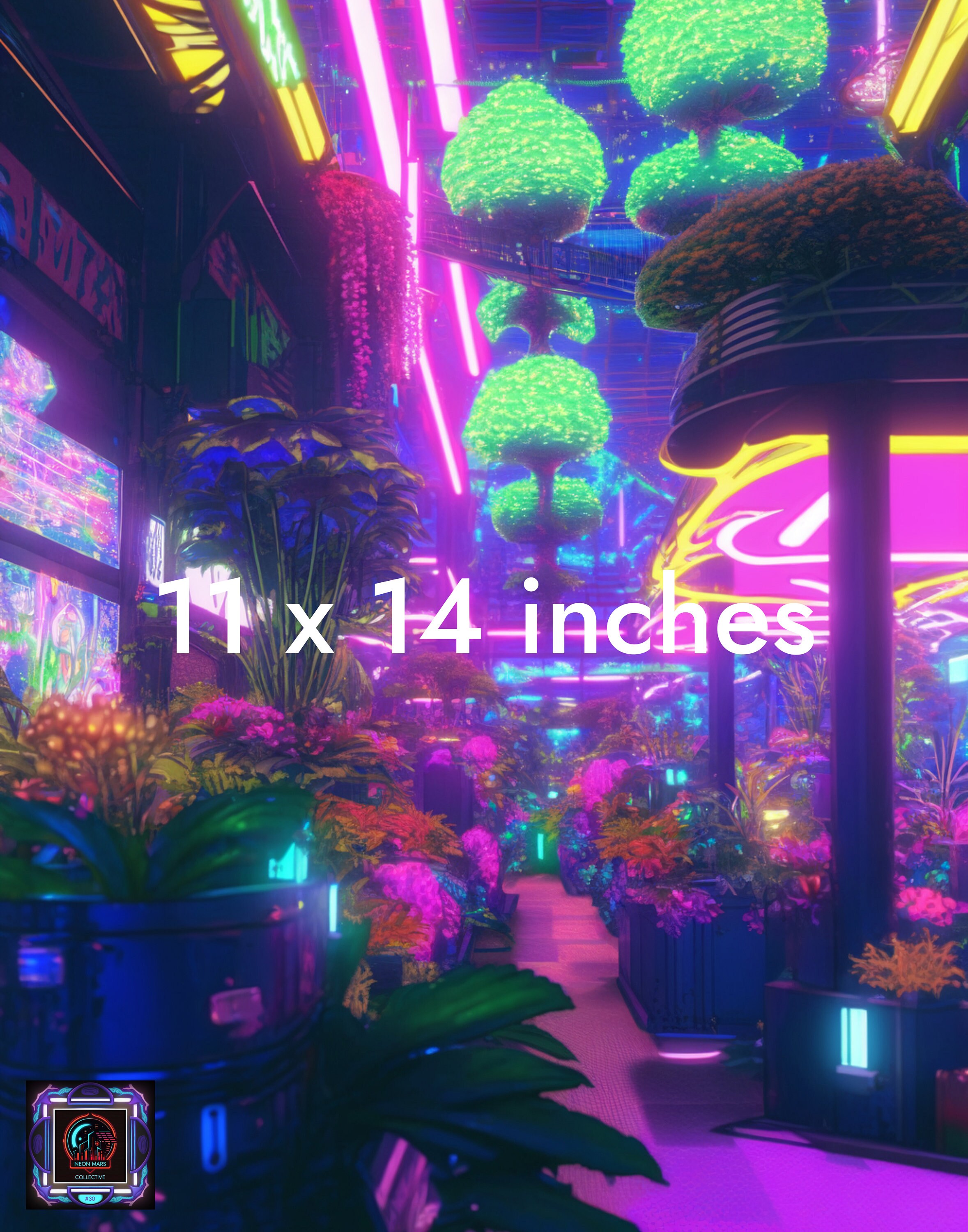 Poster Art Cyberpunk Digital Download Collectible || "electric Eden ...