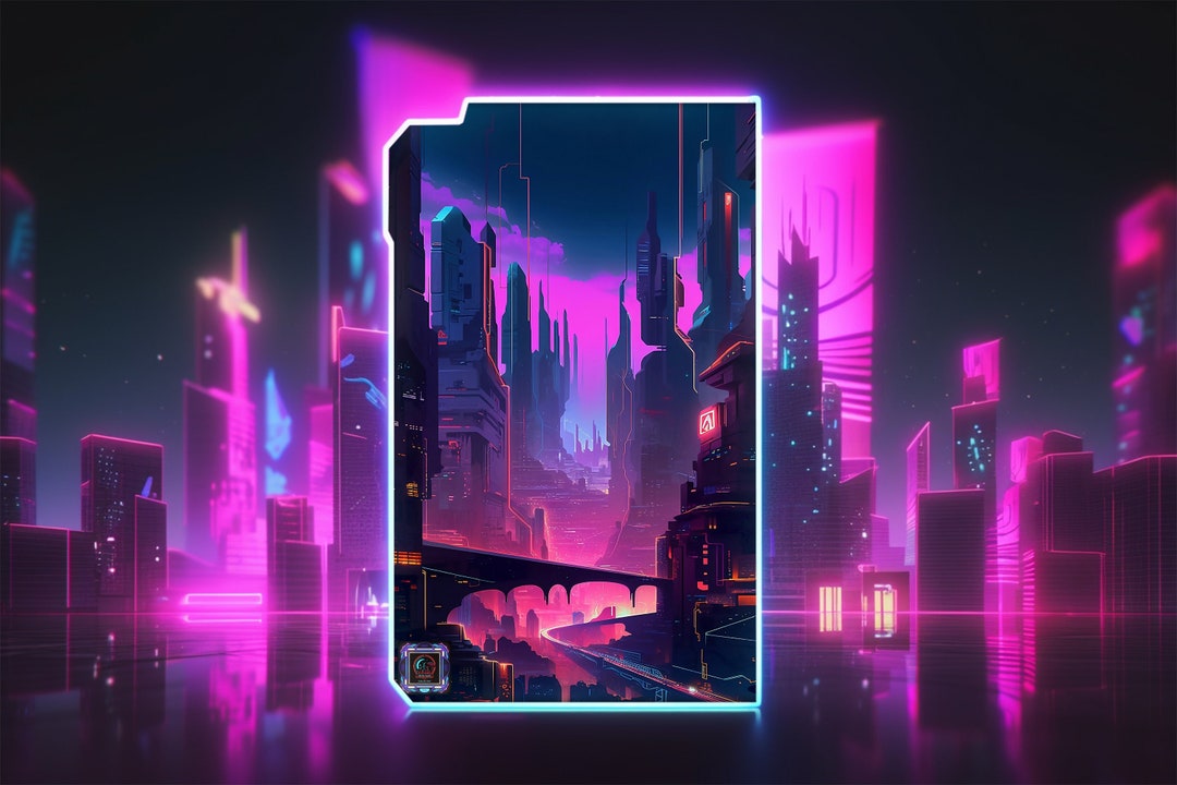 Poster Art Cyberpunk Digital Download Collectible || "technotopia" Series || Neon Mars ...