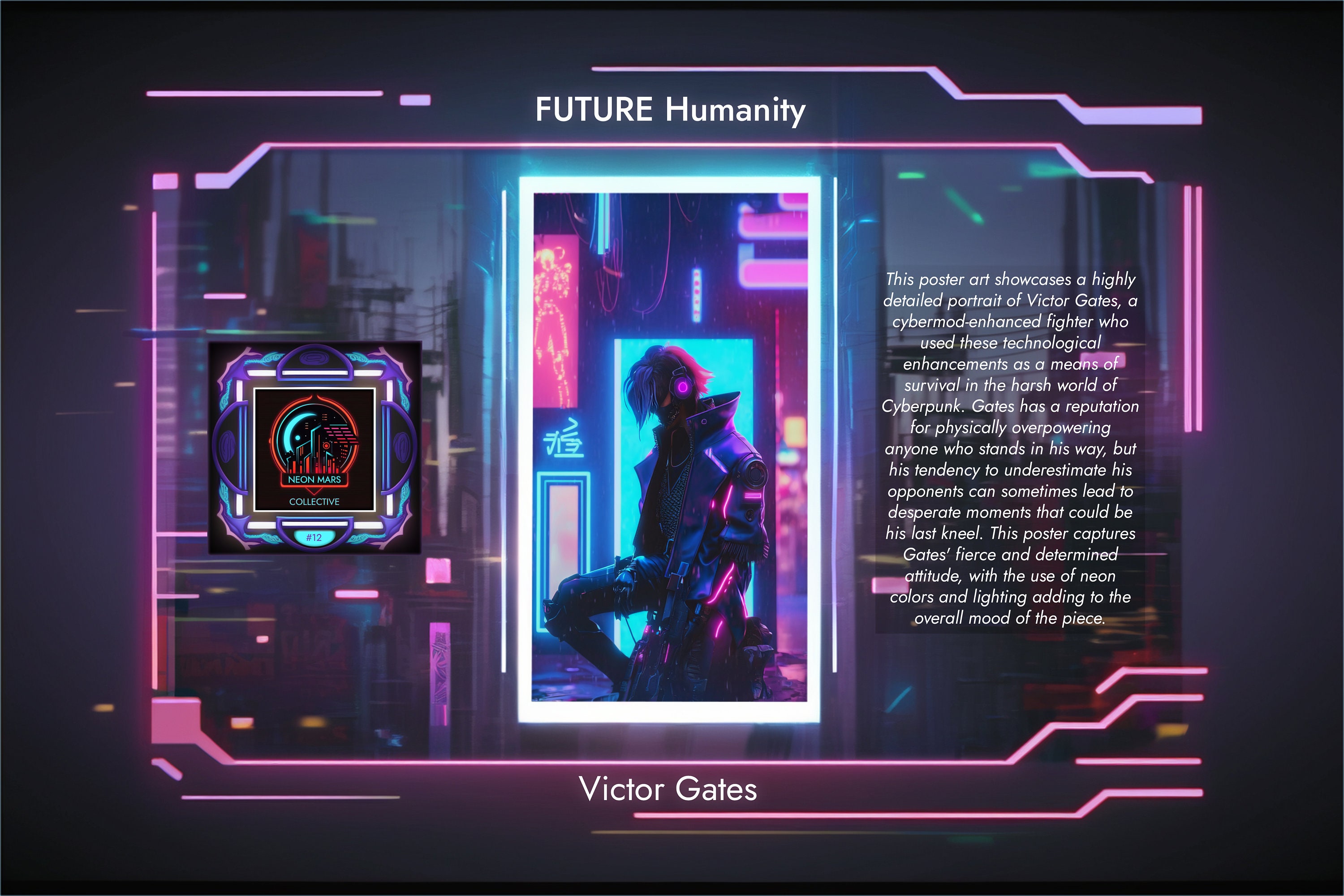Poster Art Cyberpunk Digital Download Collectible future Humanity ...