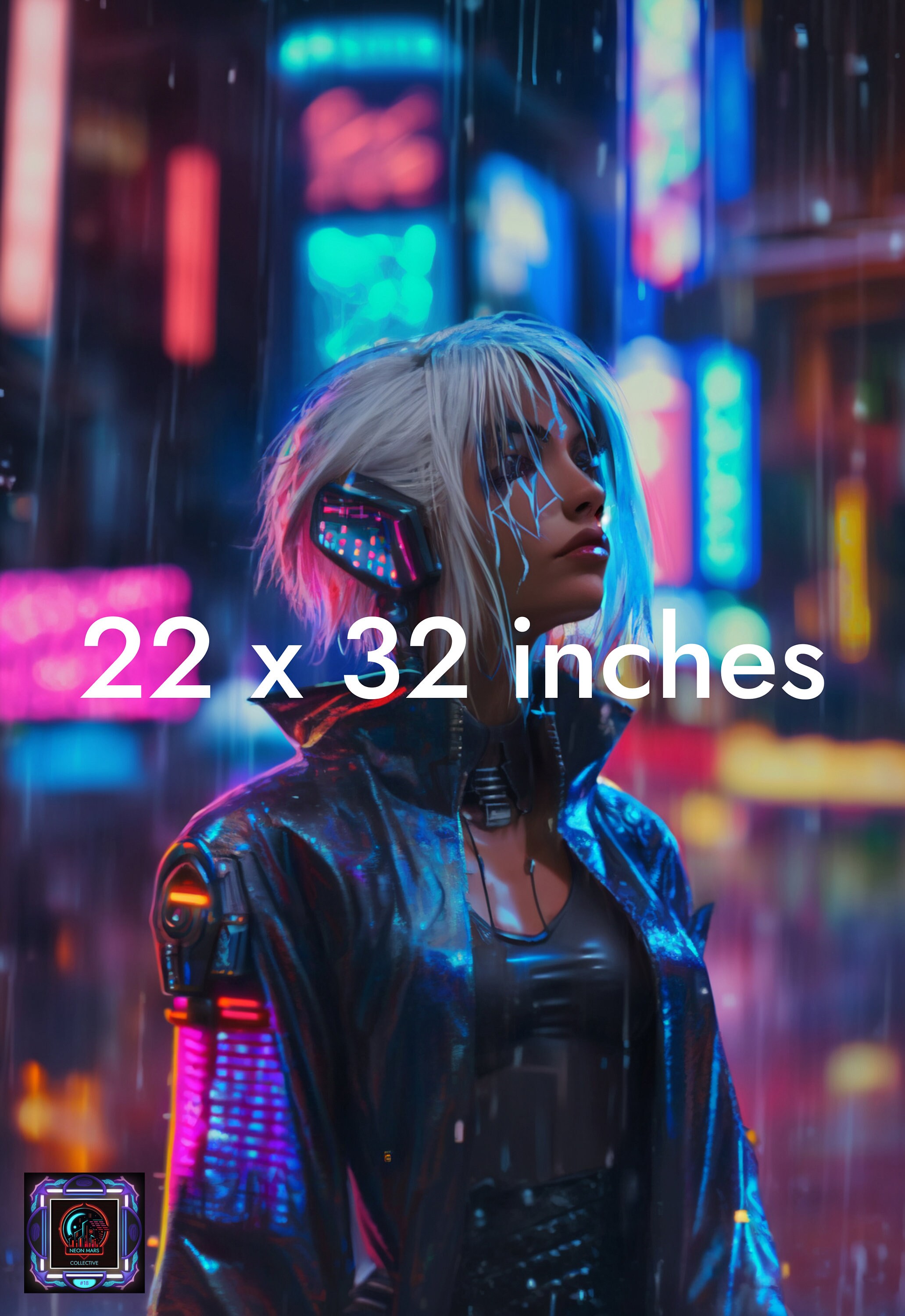 Poster Art Cyberpunk Digital Download Collectible future Humanity ...