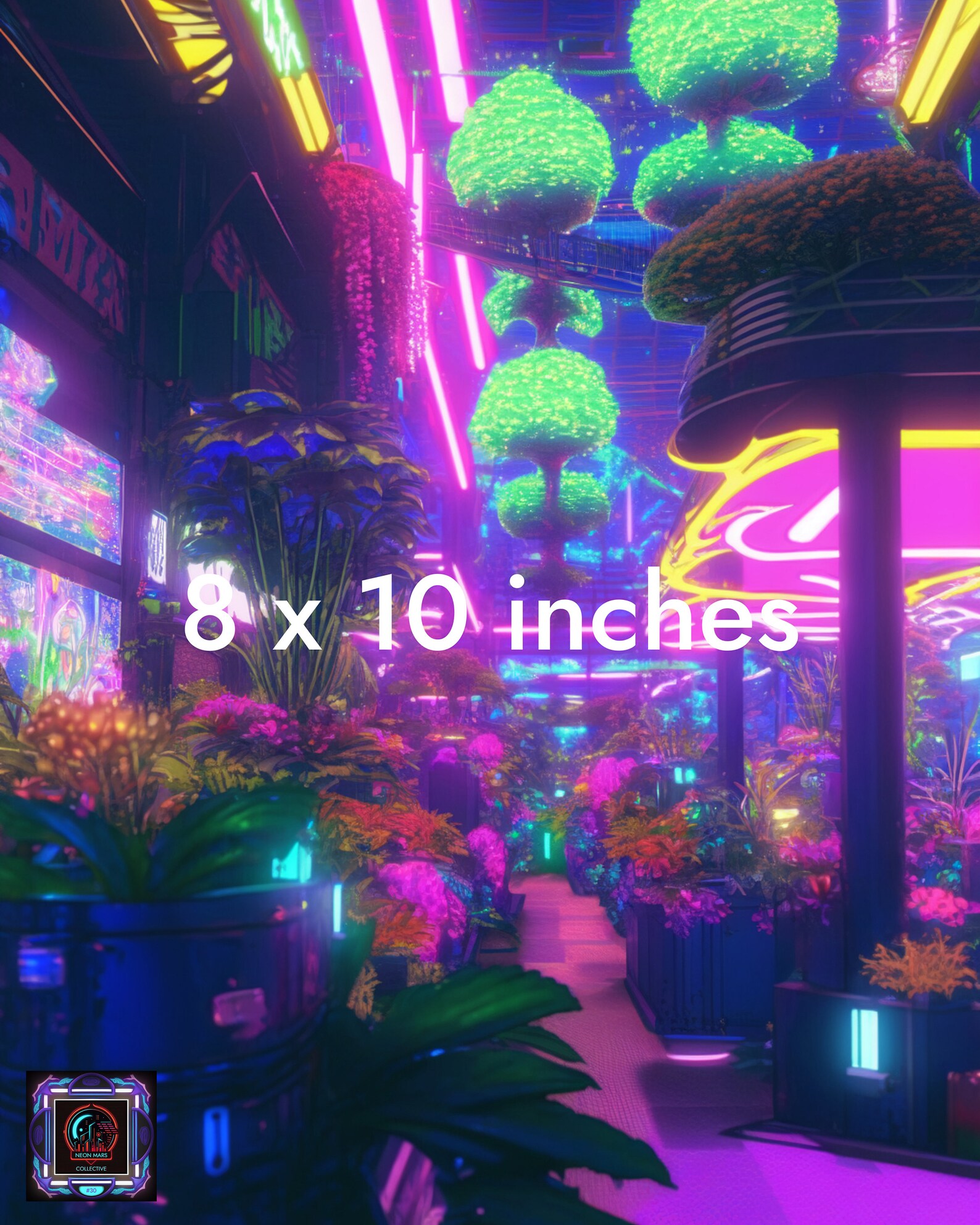 Poster Art Cyberpunk Digital Download Collectible || "electric Eden ...