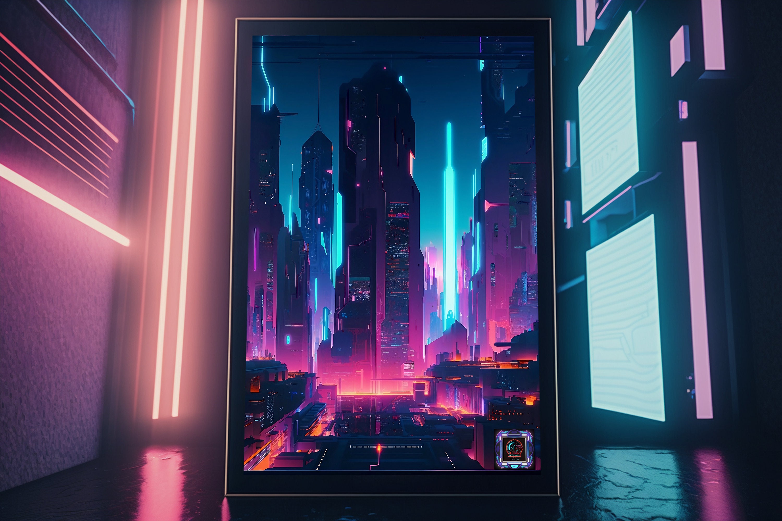 Poster Art Cyberpunk Digital Download Collectible technotopia Series ...