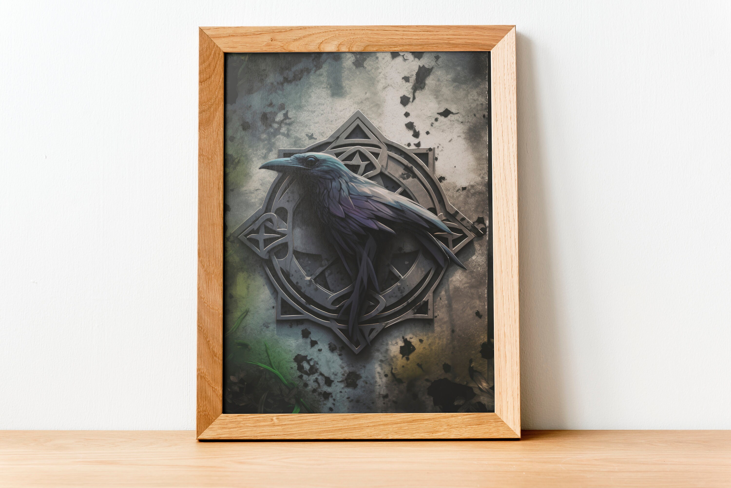 Forgotten Sigil Fantasy Art Fantasy Wall Art Raven Wall Art - Etsy