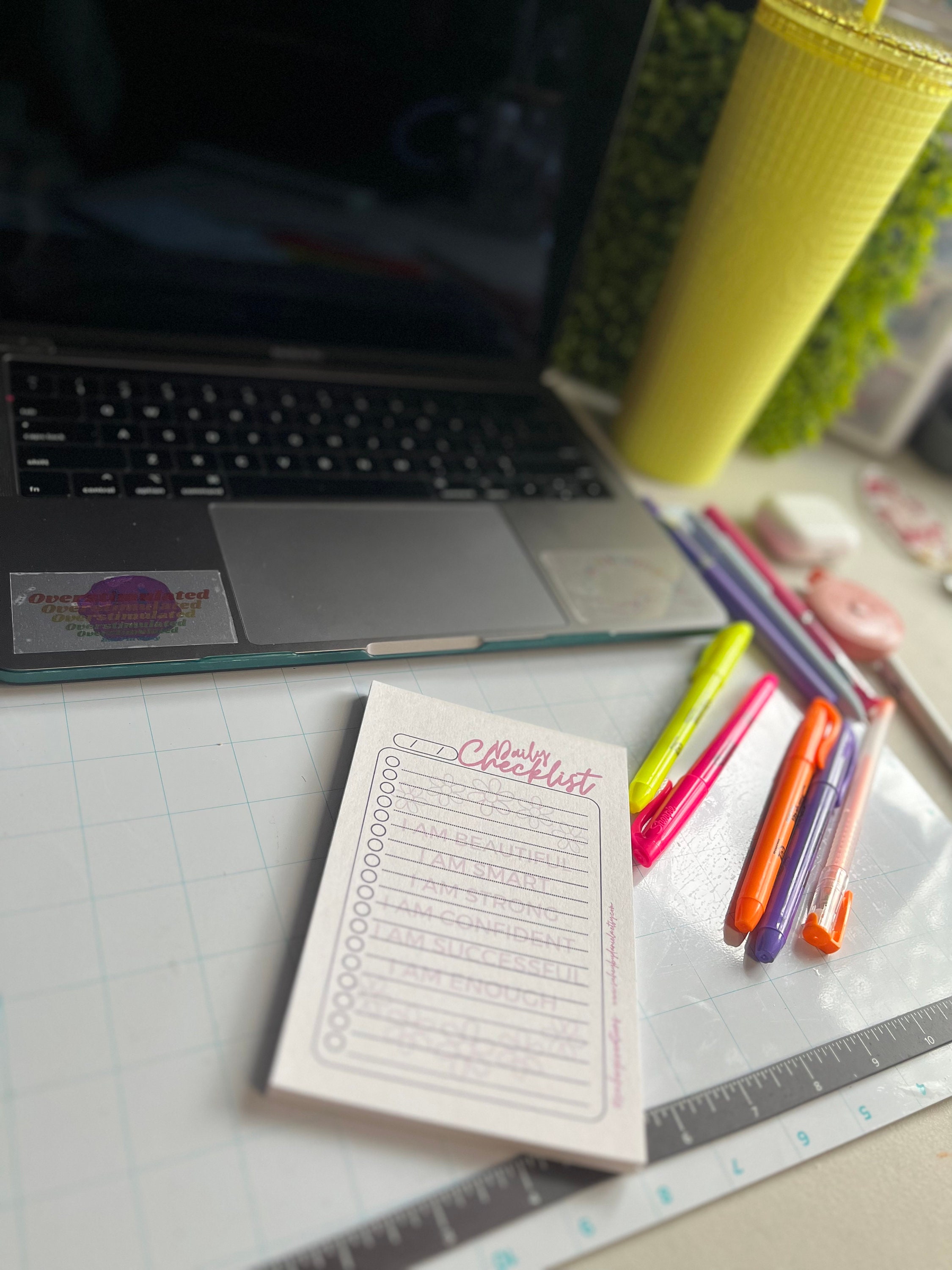 Daily Checklist Planner, To-do List, Stationery Pad, Memo Pad, for Work ...