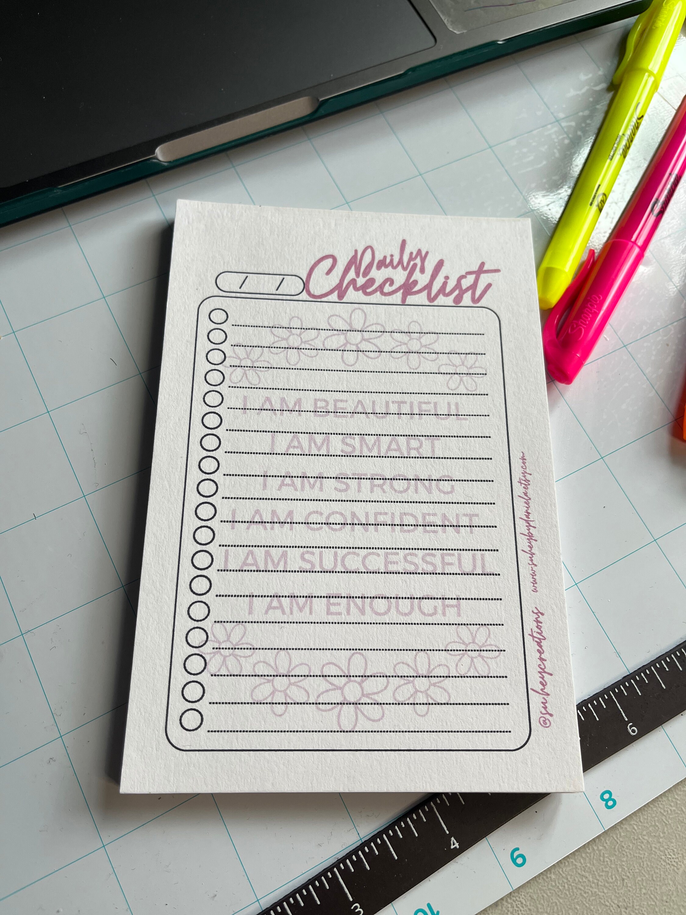 Daily Checklist Planner, To-do List, Stationery Pad, Memo Pad, for Work ...