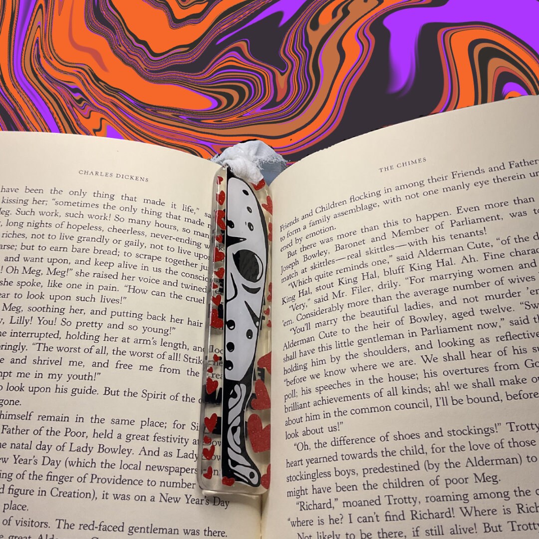 Jason Themed Bookmark, Book Lover Gift, Acrylic Bookmark, Christmas ...
