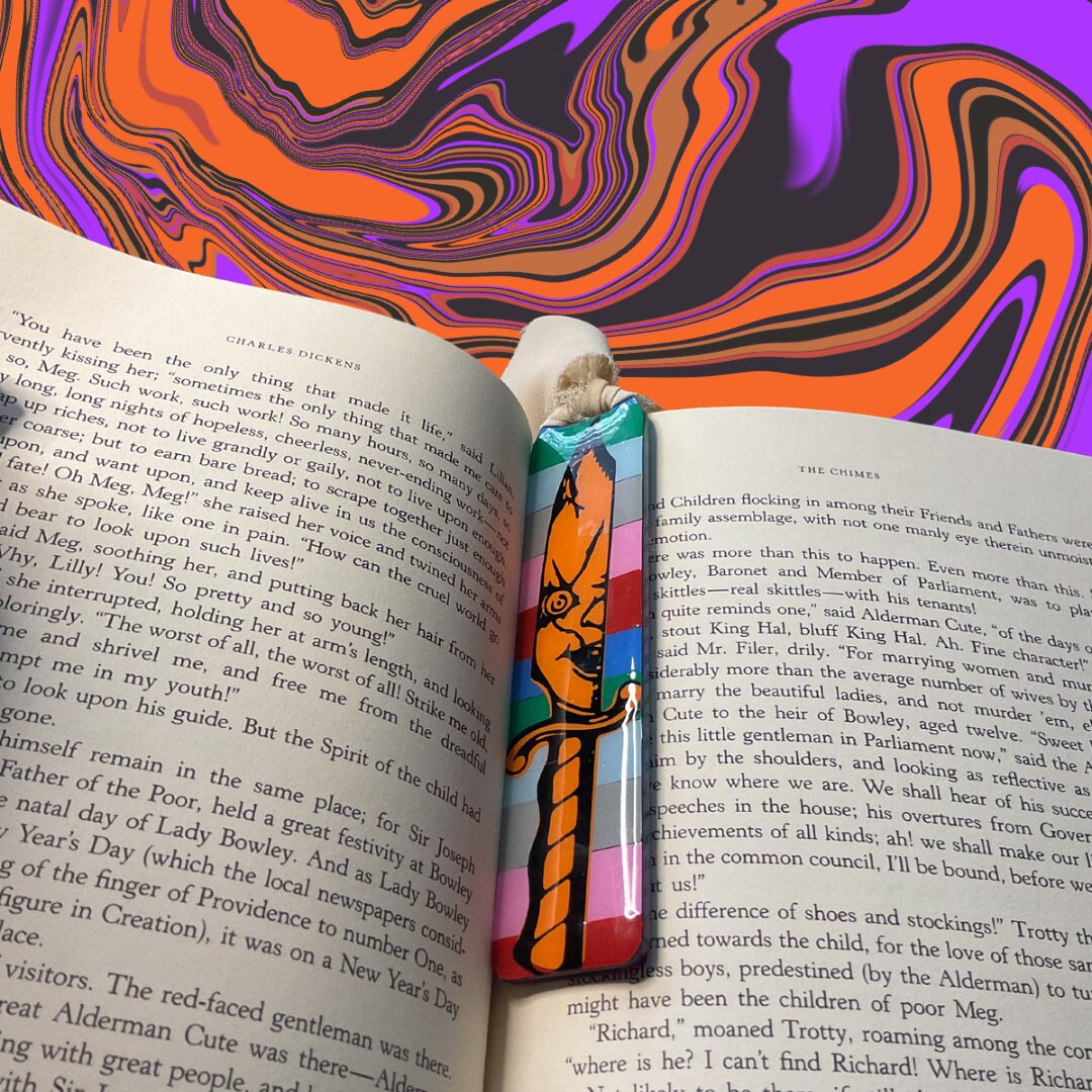 Chucky Inspired Bookmark, Acrylic Bookmark, Spooky Basket Gift ...
