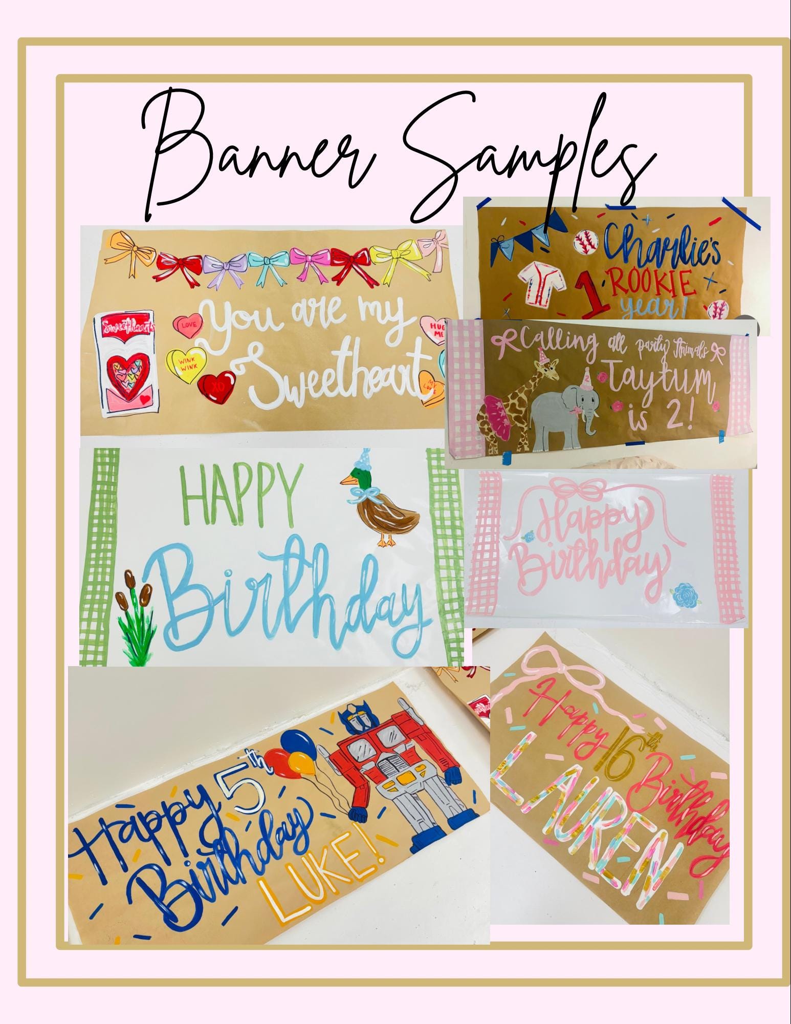 Custom Hand Painted Banner - Etsy