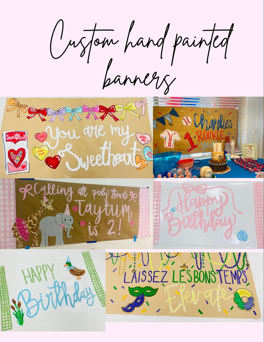 Custom Hand Painted Banner - Etsy