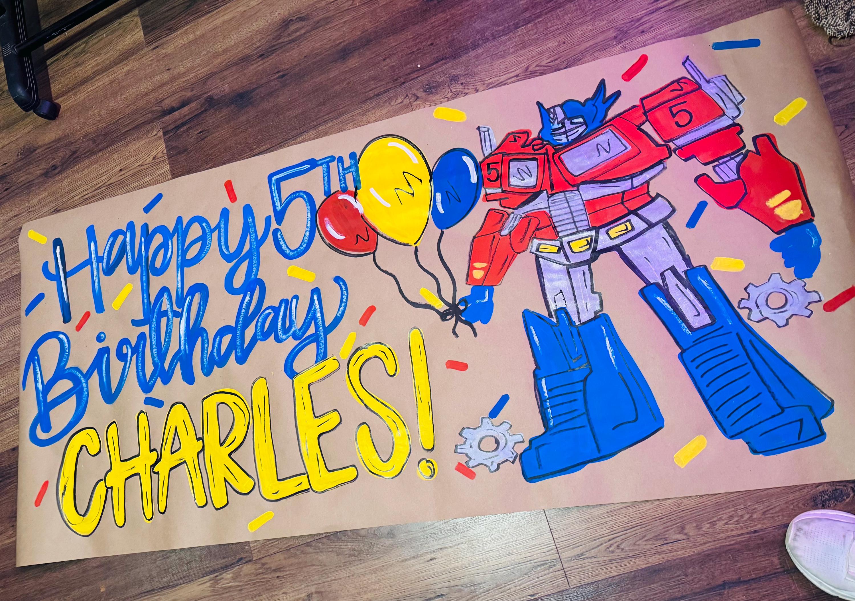 Transformer Themed Banner - Etsy