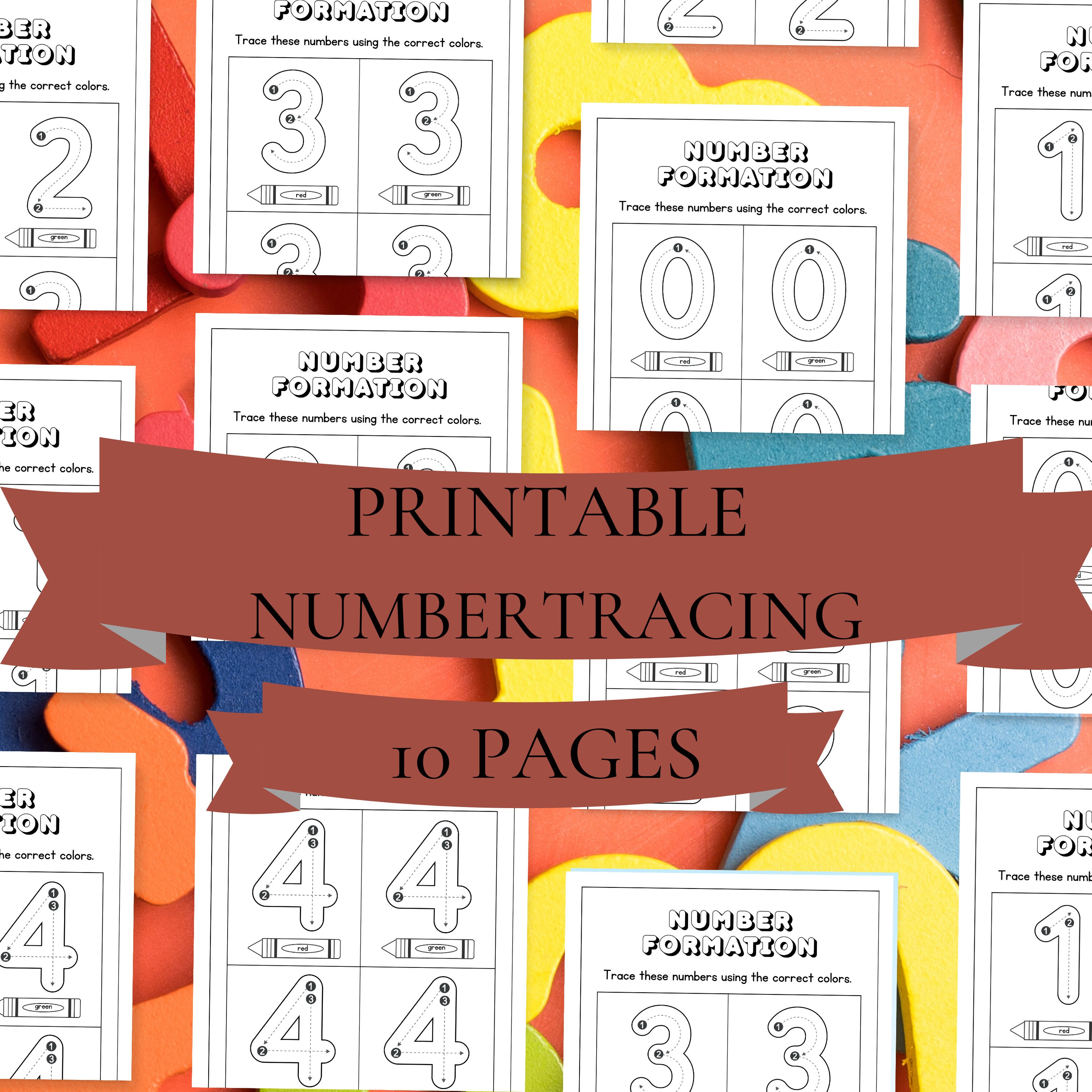 Printable Number Tracing Pre School Toddlers Worksheets Printable ...