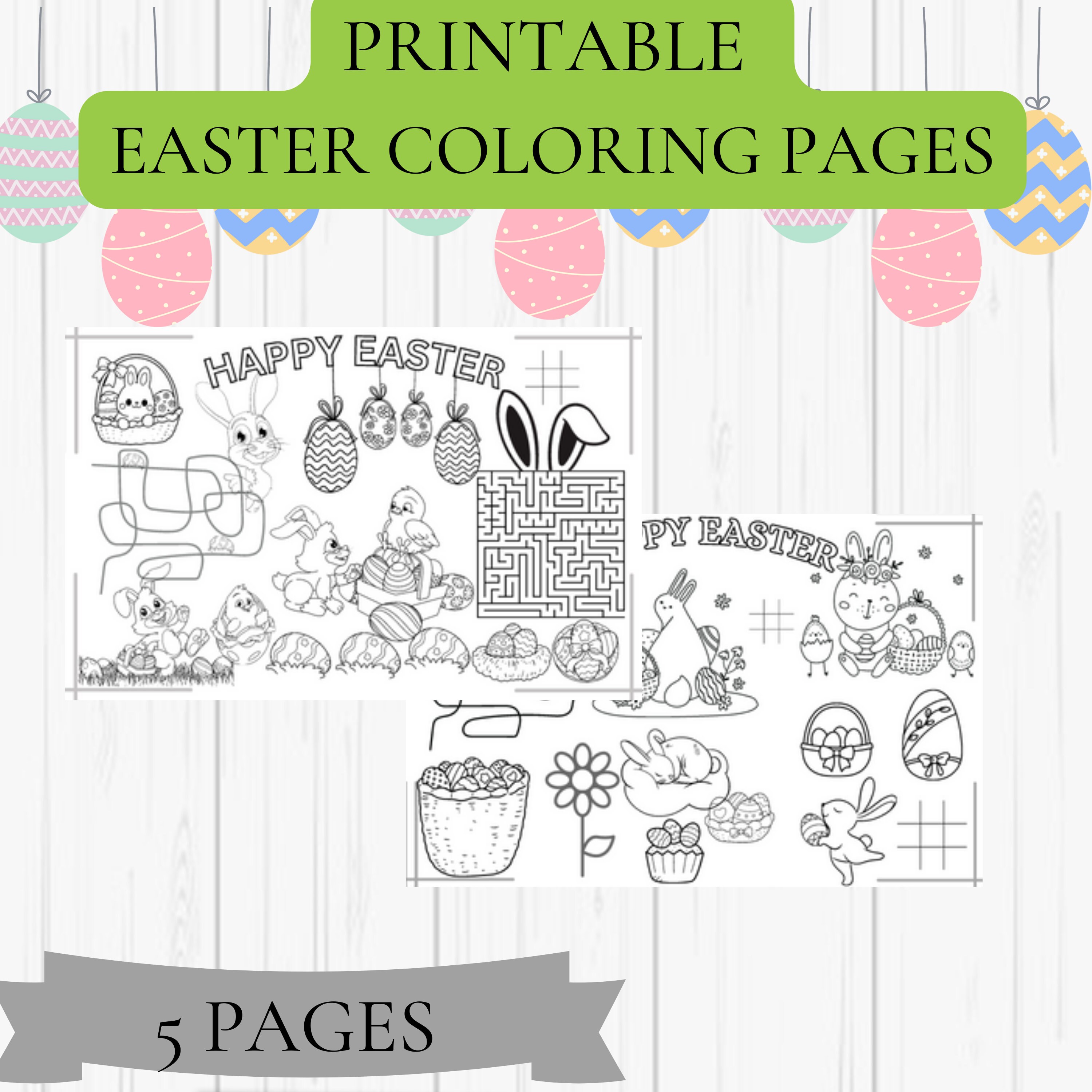 Printable Easter Coloring Page, Coloring Pages for Kids , Easter Gift ...
