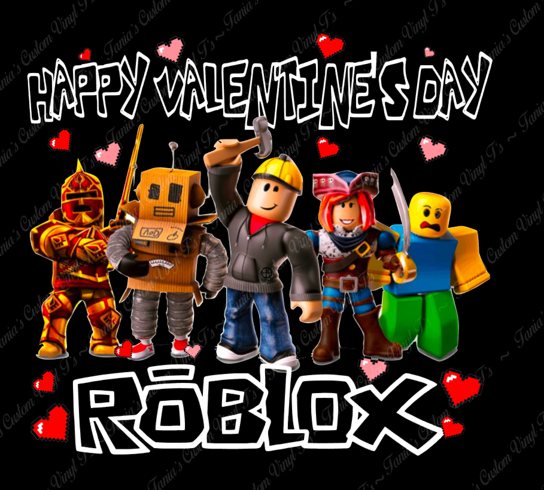 Valentine's Day Roblox Png, White Letters, Roblox Happy Valentine's Day ...