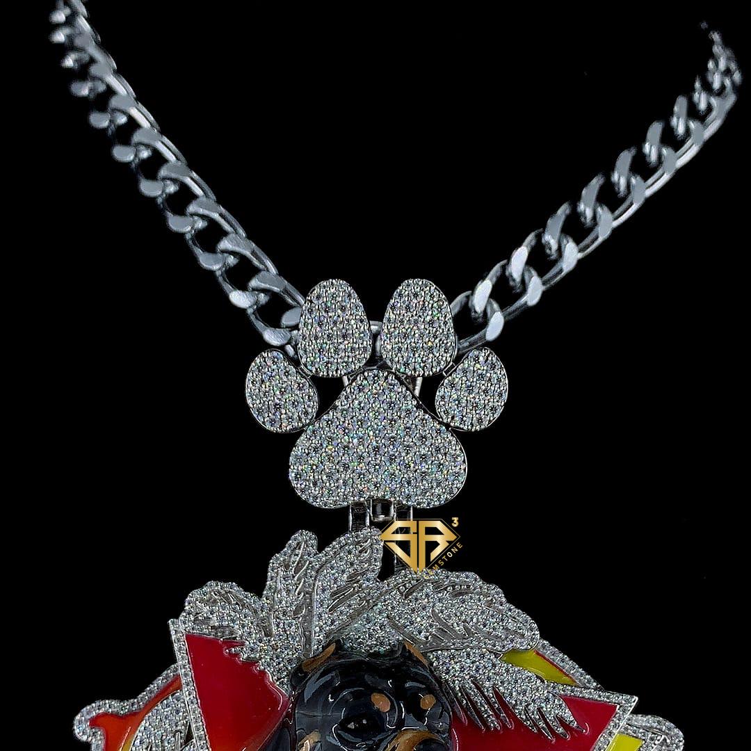 Iced Out Dog Face 3D Photo Pendant,personalized Custom Rapper's Jewelry ...