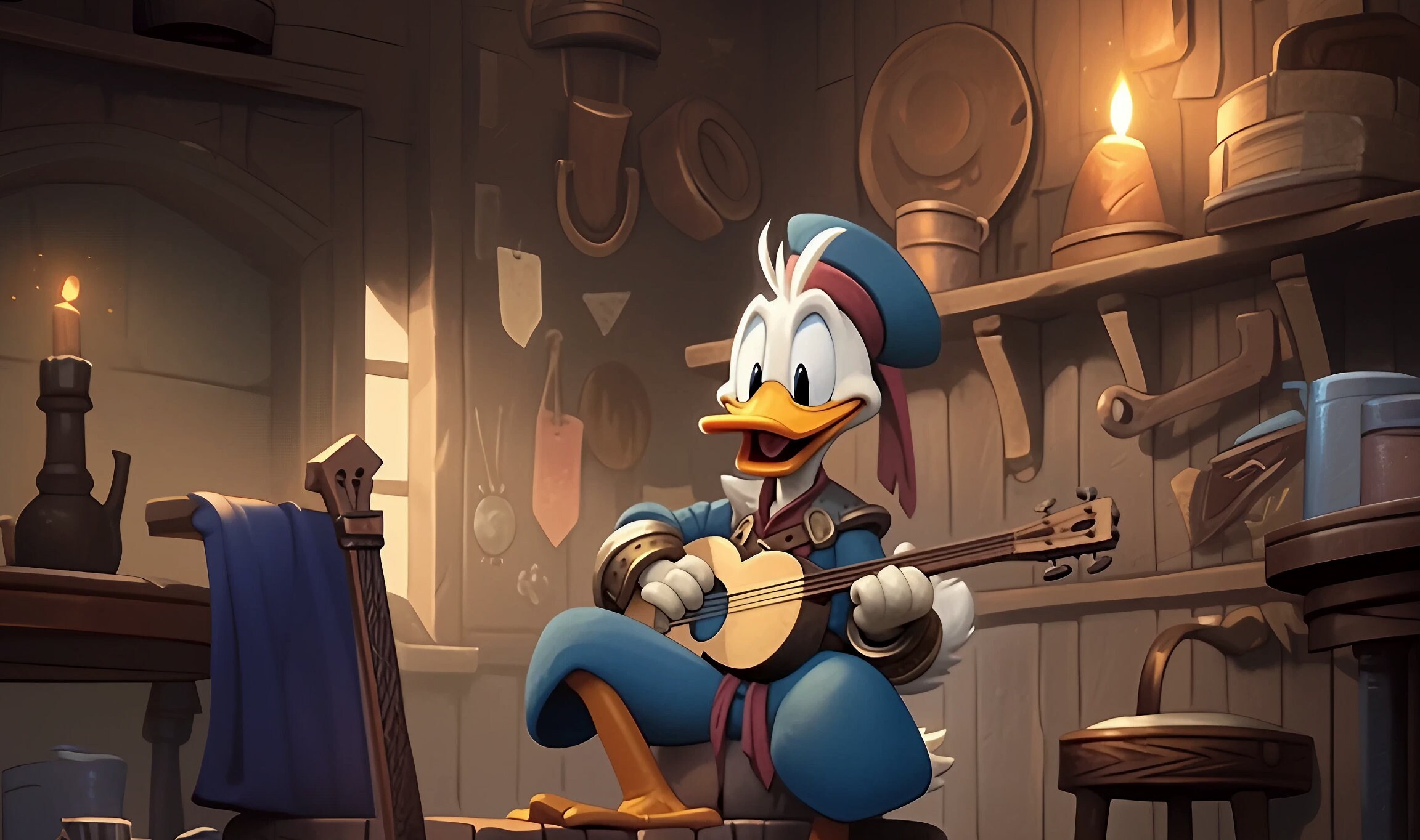 Lorcana Playmat Artwork Ronald Quack Bard with/without - Etsy