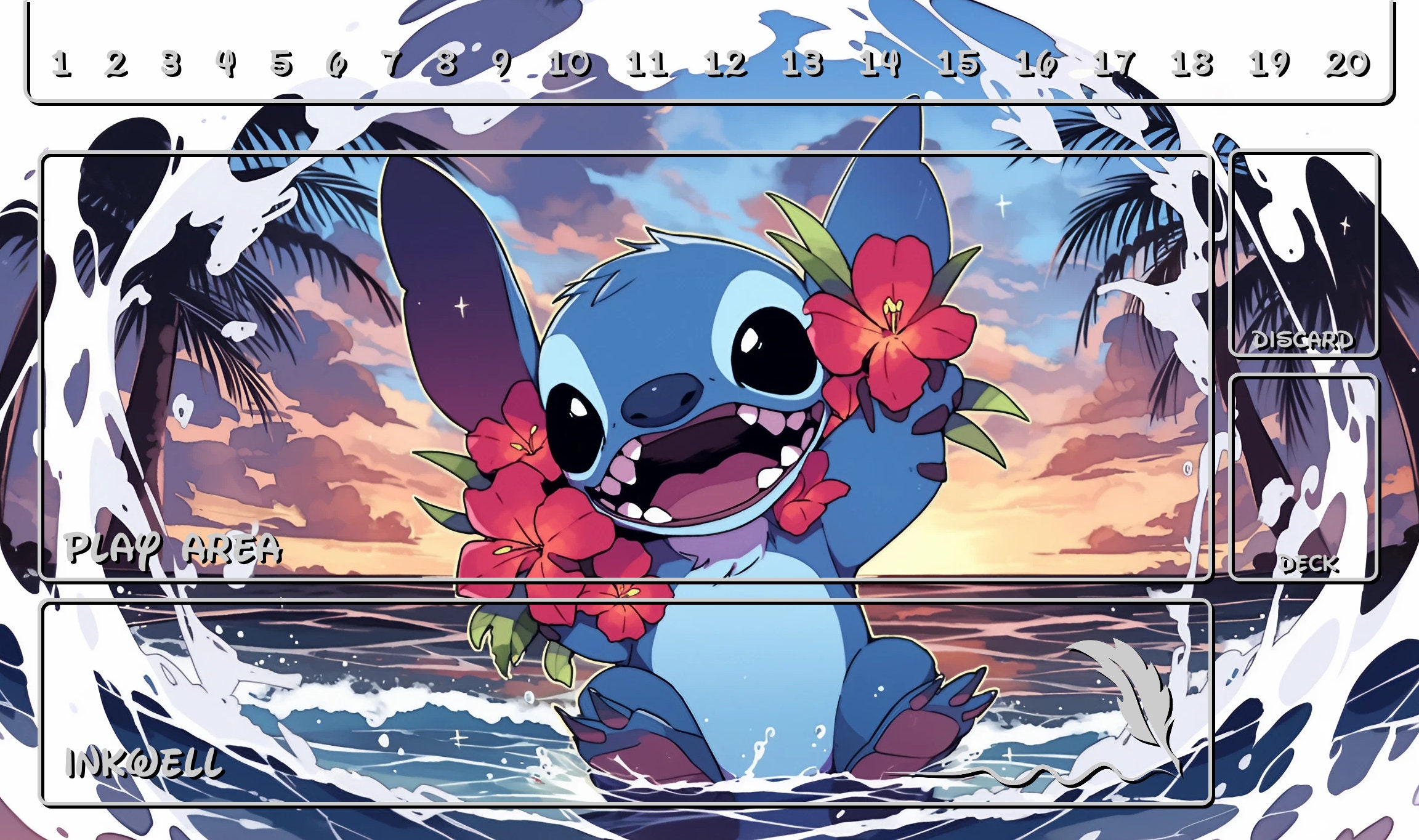 Lorcana Playmat Artwork Hawaiian Scratch with/without - Etsy