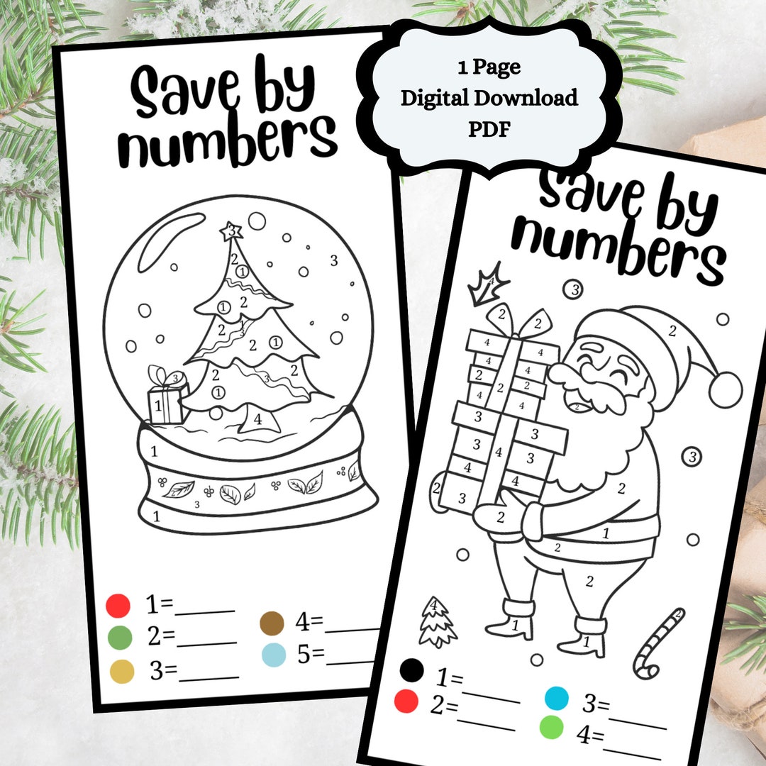 Christmas Save by Numbers Savings Challenge, A6 Savings Challenge ...