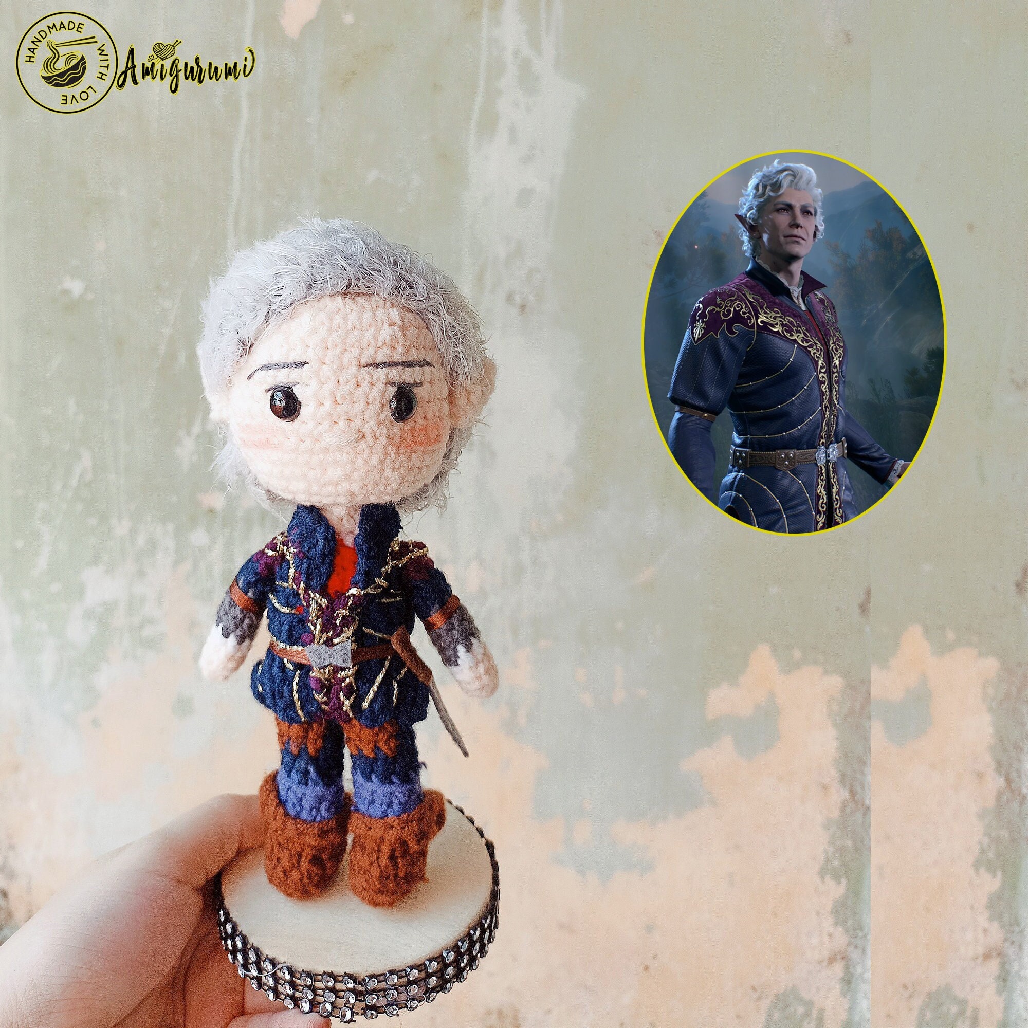 Fanmade Baldur's Gate 3 Astarion Crochet Amigurumi - Etsy México