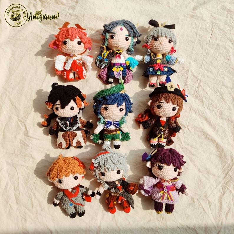 Fanmade Genshin Impact Characters Crochet Doll Amigurumi, Genshin ...