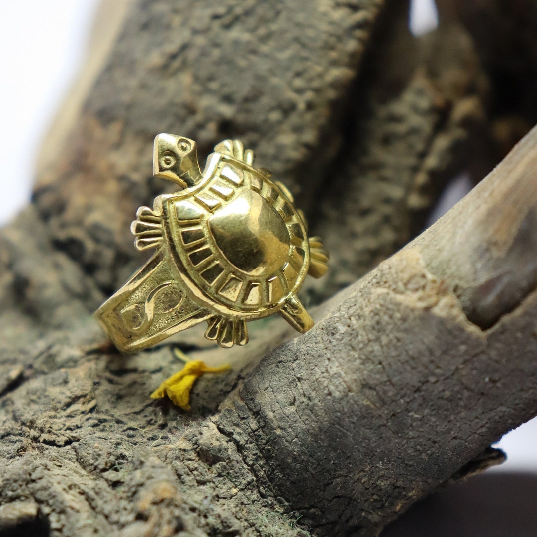 Gold Turtle Ring, Cute Animal Ring, Original Gold Ring, Vermeil Ring ...