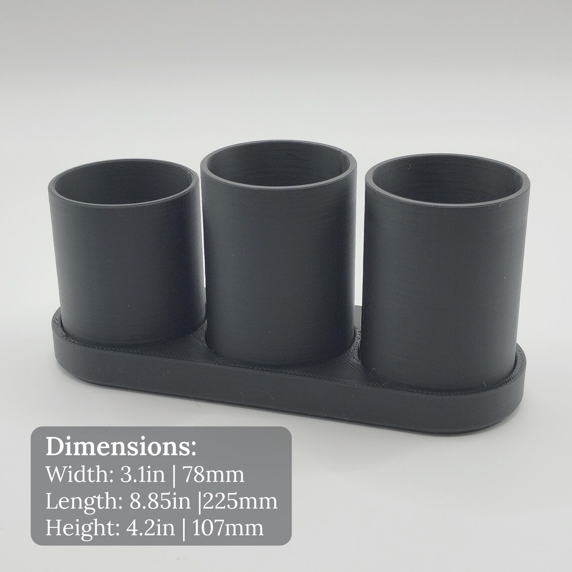 Modern Triple Toothbrush Holder - Etsy