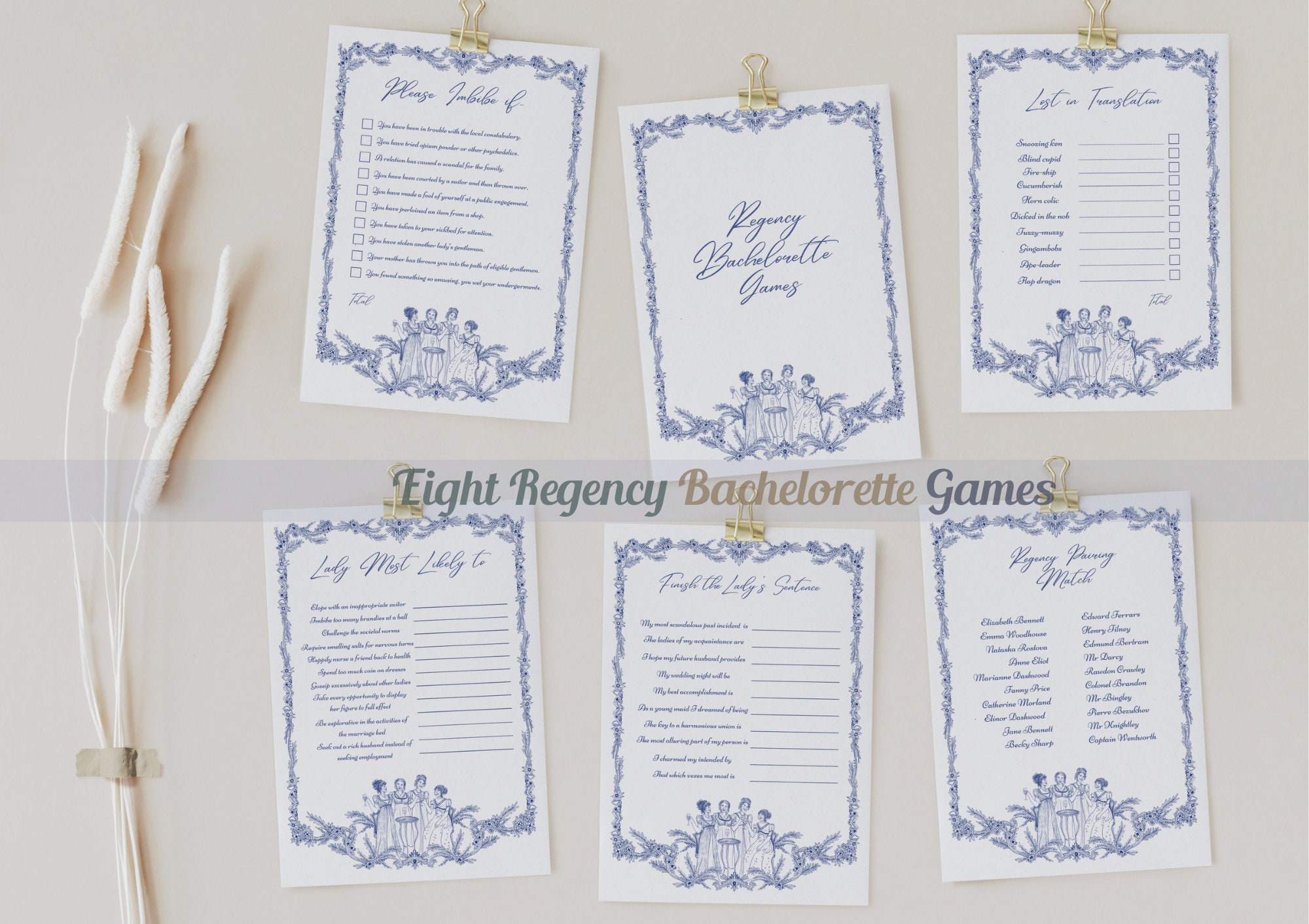 Regency Bachelorette Games for a Classy Period Bridal Shower, Hen Party ...
