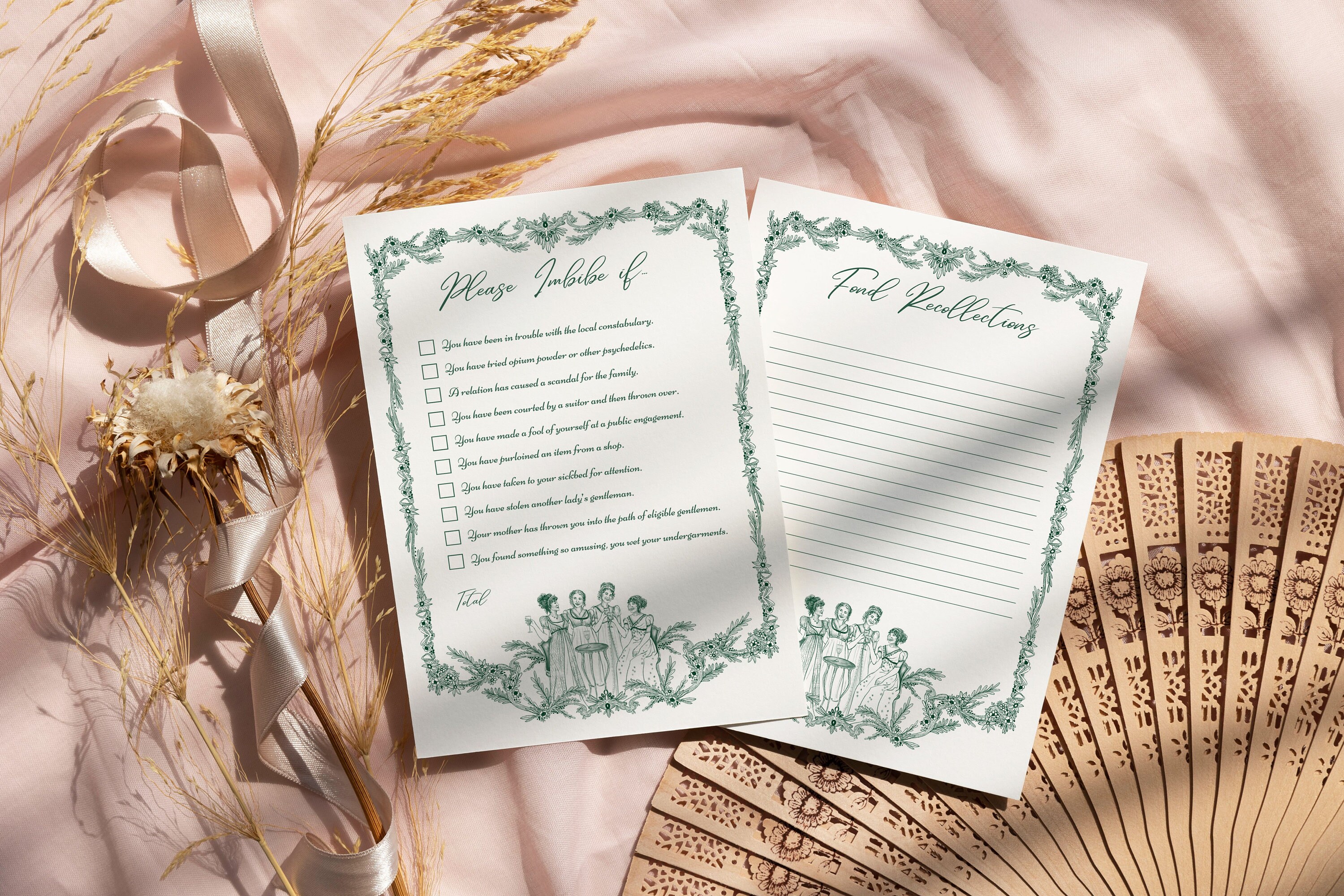 Regency Bachelorette Games for a Classy Period Bridal Shower, Hen Party ...