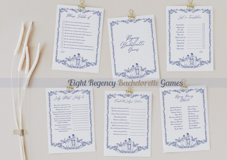 Regency Bachelorette Games for a Classy Period Bridal Shower, Hen Party ...