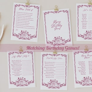 Regency Themed Birthday Invitation Set With Unique Hand-drawn Artwork ...