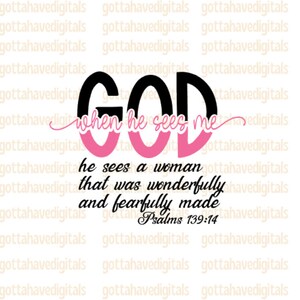 When God Sees Me Svg File, Christian Svg, Cricut, Silhouette, Canva ...