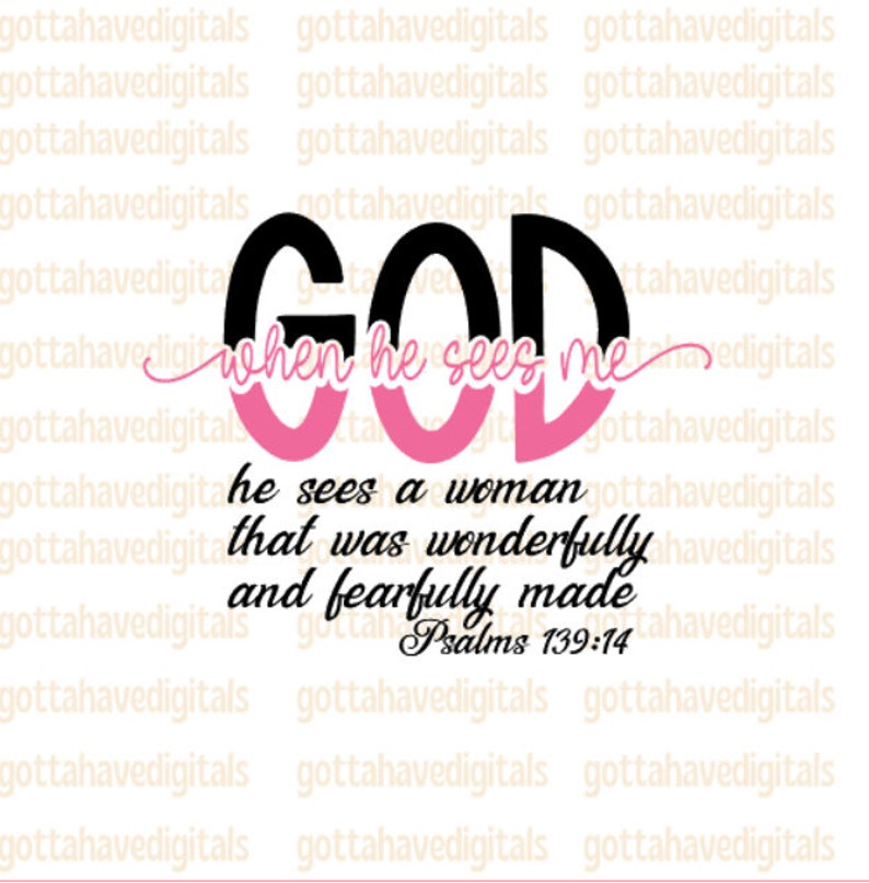When God Sees Me Svg File, Christian Svg, Cricut, Silhouette, Canva ...